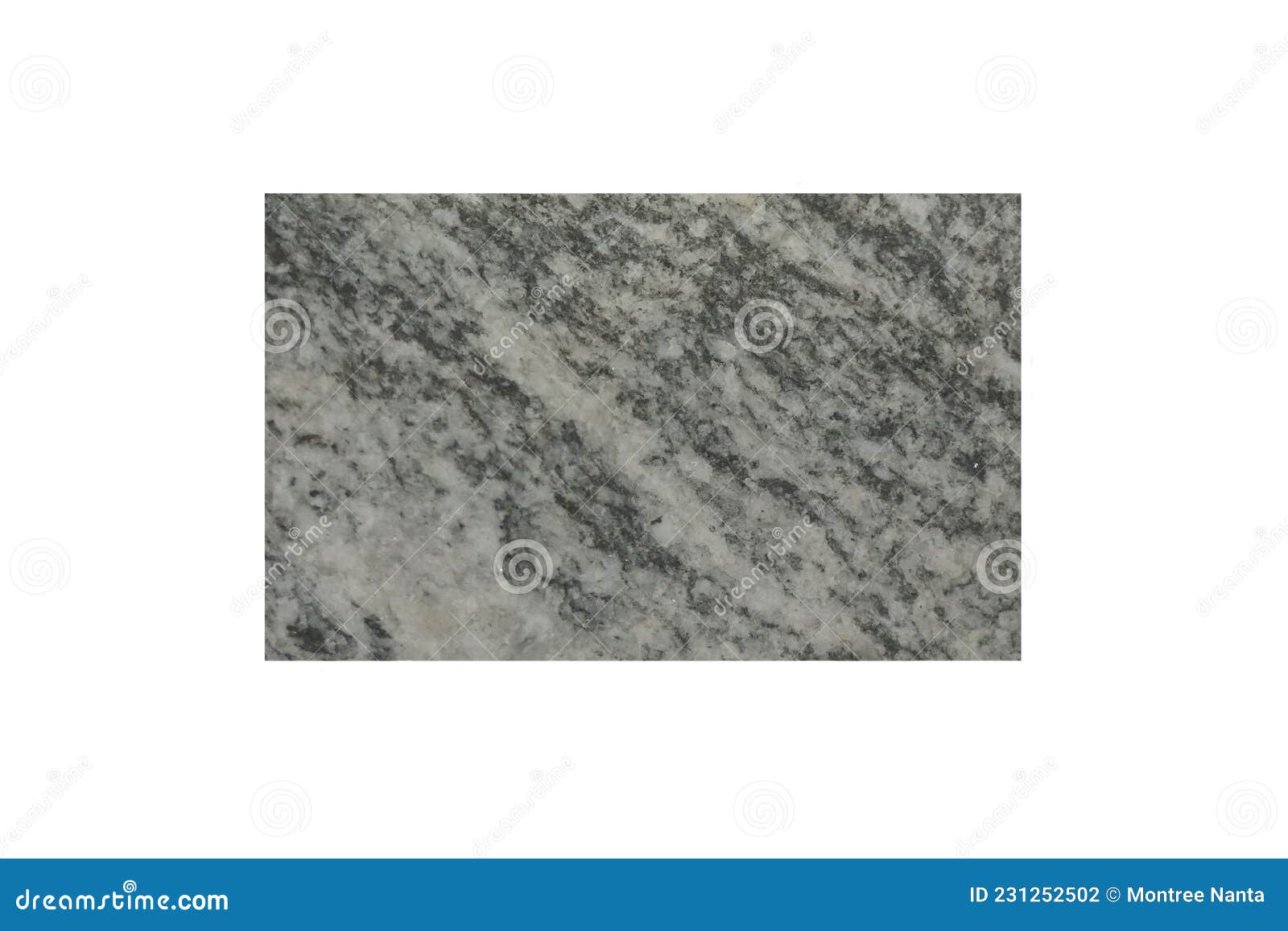 Rectangular Gneiss Rock Slab Isolated on White Background. Stock Photo ...
