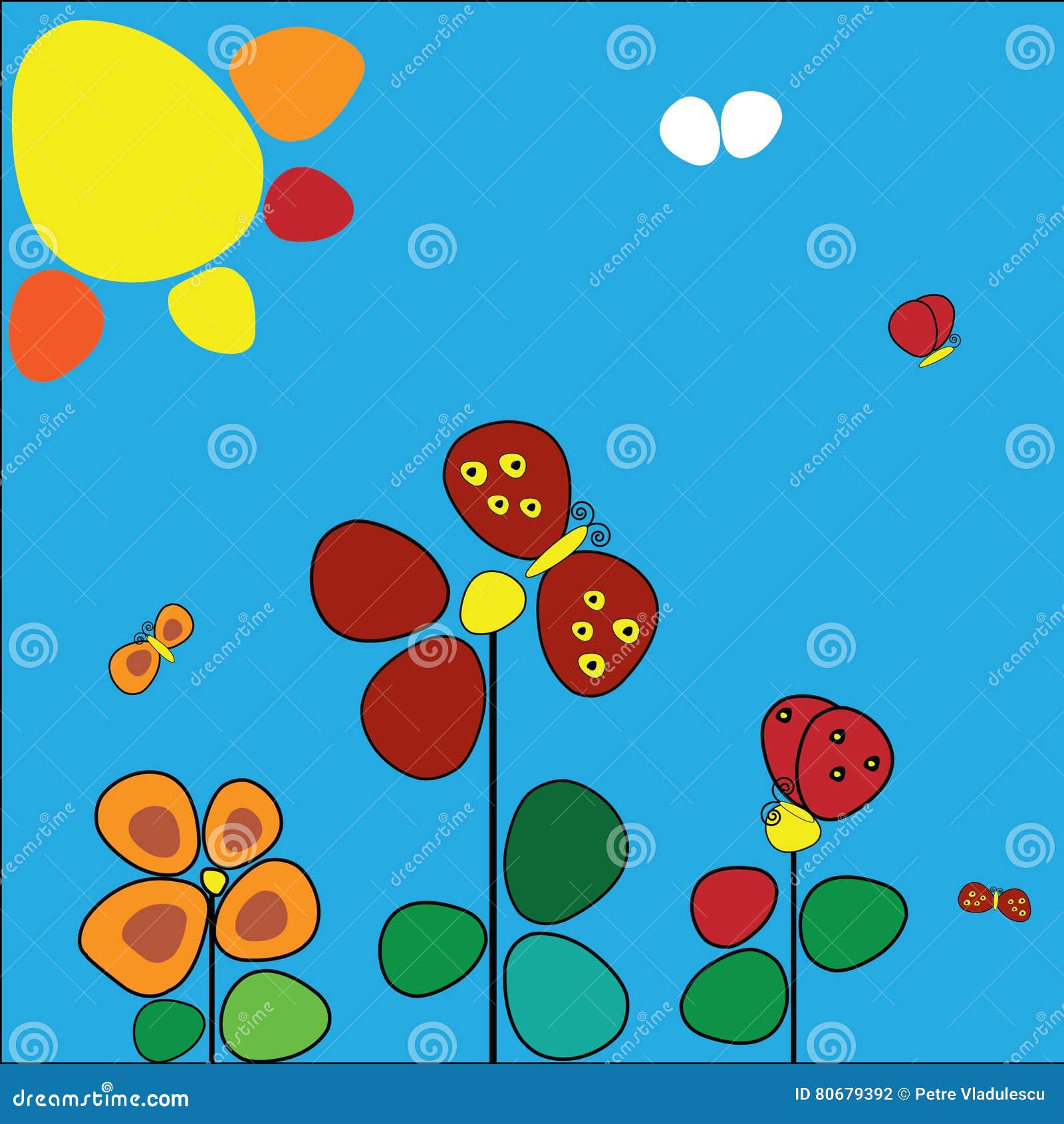 Metamorphosis stock vector. Illustration of blossom, outdoors - 80679392