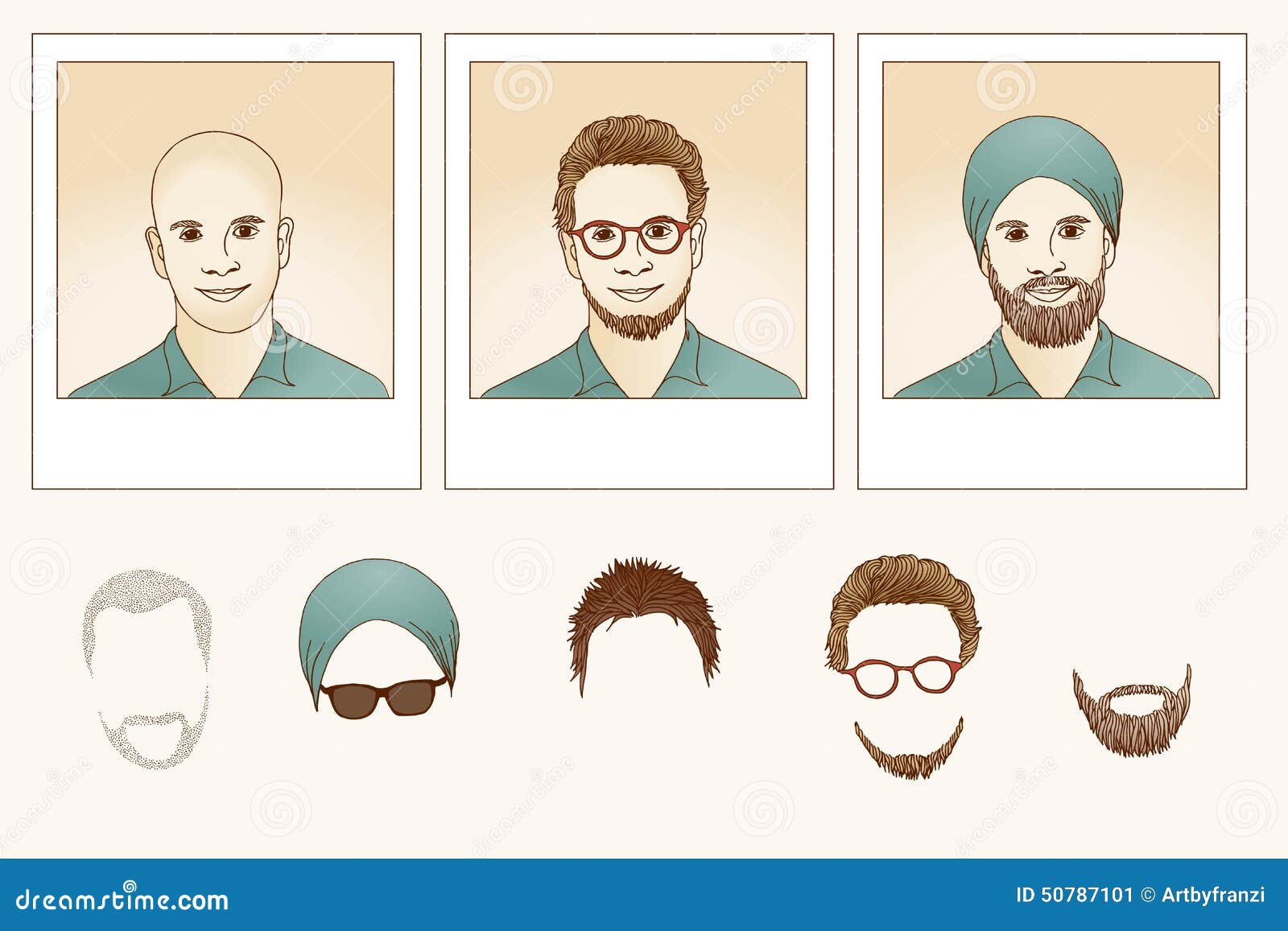 Metamorphosis - Guy stock vector. Illustration of hairstyle - 50787101