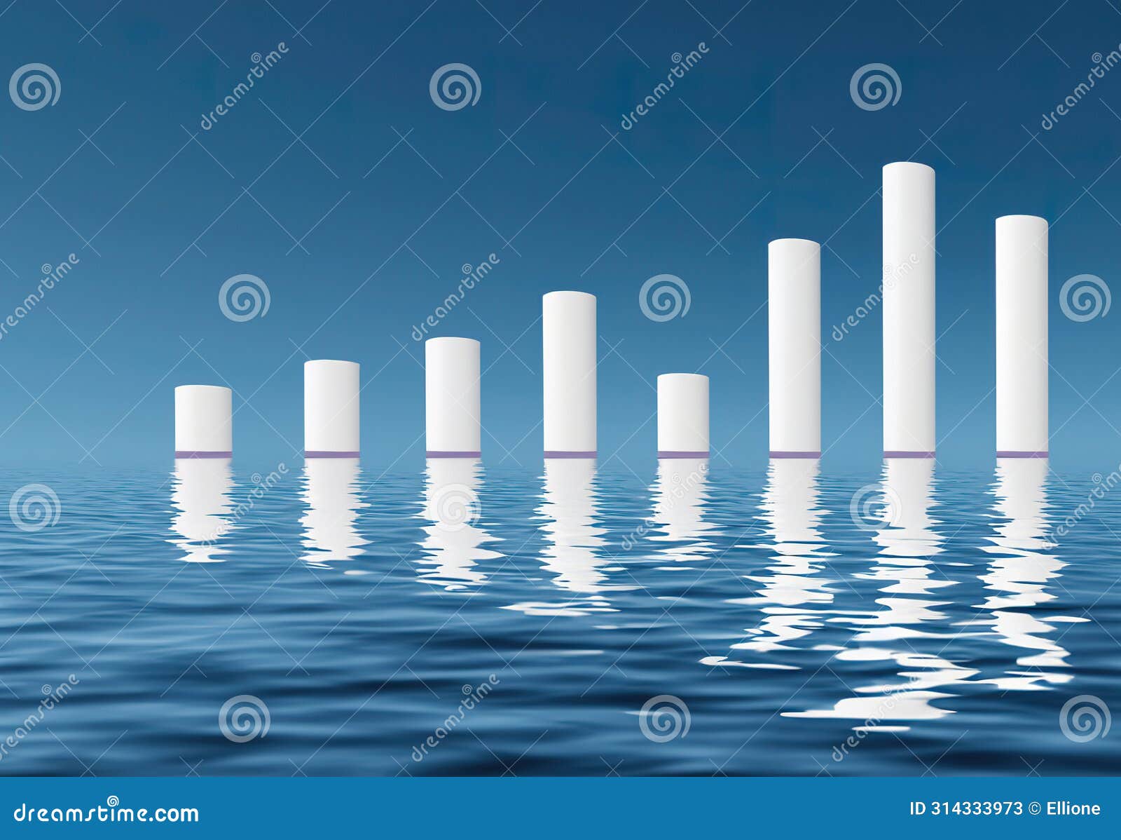 Illustration of a Creative Water Graph. Stock Illustration ...
