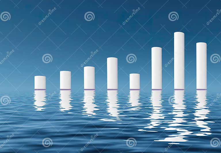 Illustration of a Creative Water Graph. Stock Illustration ...