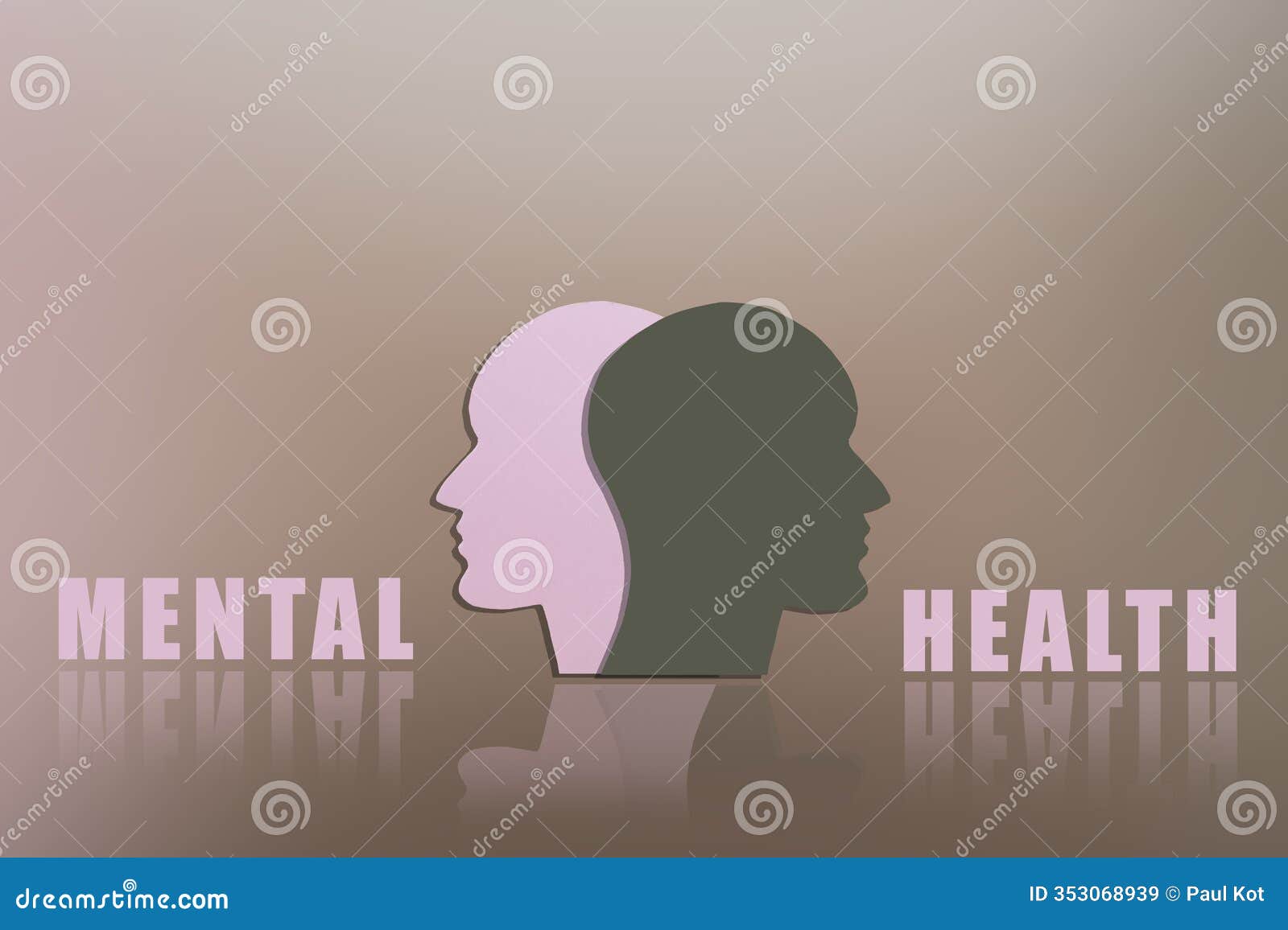 Metaphor Bipolar Disorder Mind Mental Concept Illustration. Line Art ...