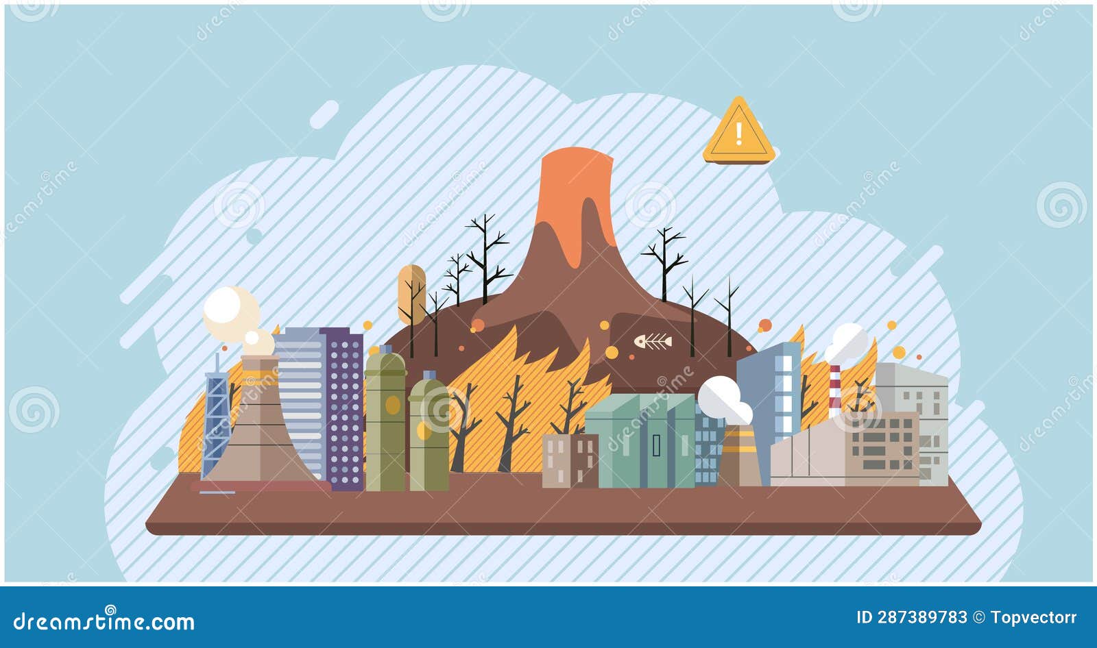 Metaphor Climate Change, Global Warming And Water Crisis Cartoon Vector ...