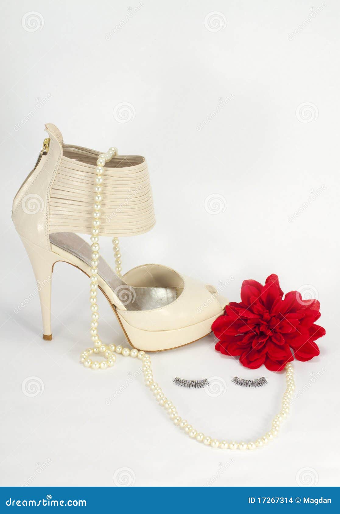 Metaphor of femininity. stock photo. Image of pearls - 17267314