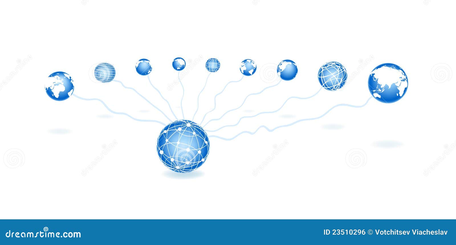 Metaphor of the Global Control Center Stock Vector - Illustration of ...