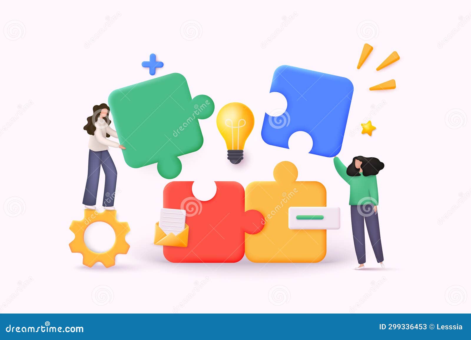 Metaphor of Partnership.Business Concept. Workflow, Colleagues Working ...