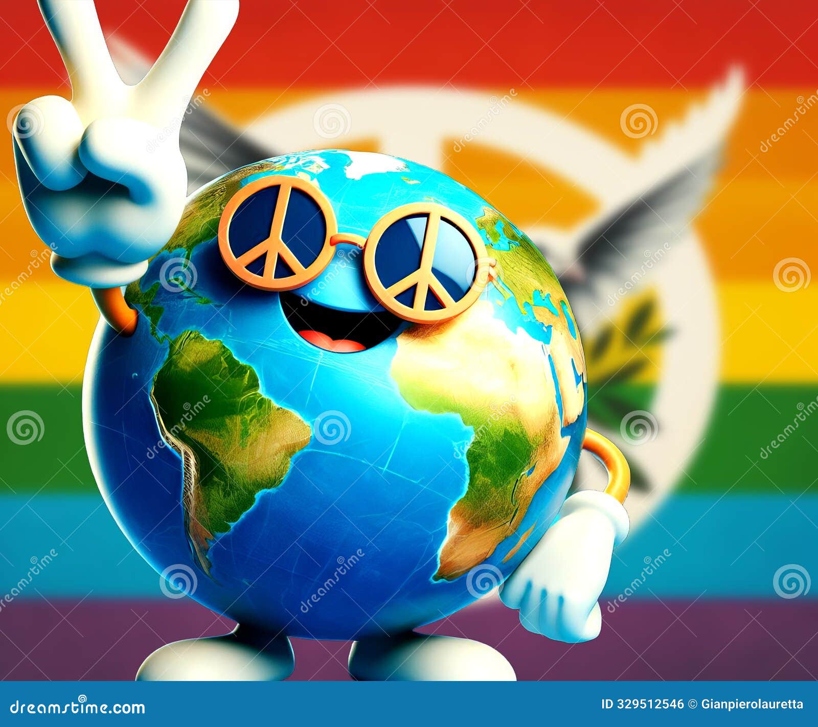 A Message of Peace and Hope for the World Stock Illustration ...