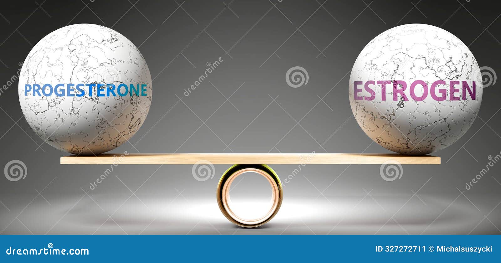 Progesterone And Estrogen In Balance - Pictured As A Scale And Words ...