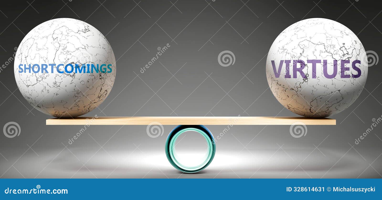 Shortcomings And Virtues As Different Choices In Life - Pictured As ...