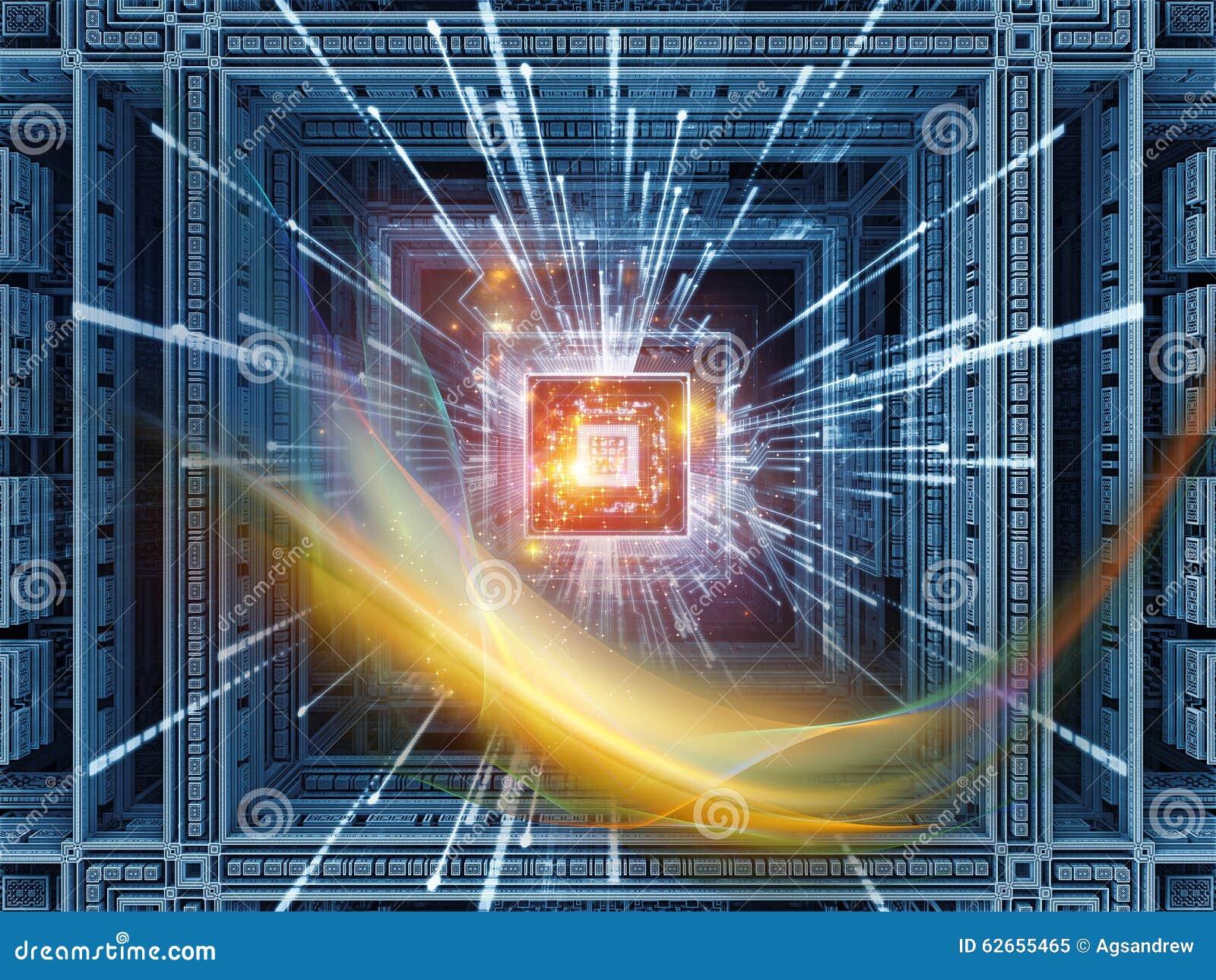 Metaphorical CPU stock illustration. Illustration of cyberspace - 62655465