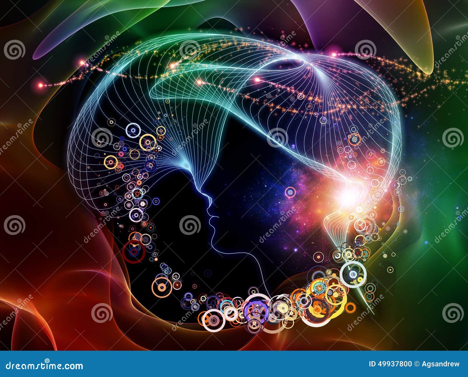 Metaphorical Inner Lines stock illustration. Illustration of mysterious ...