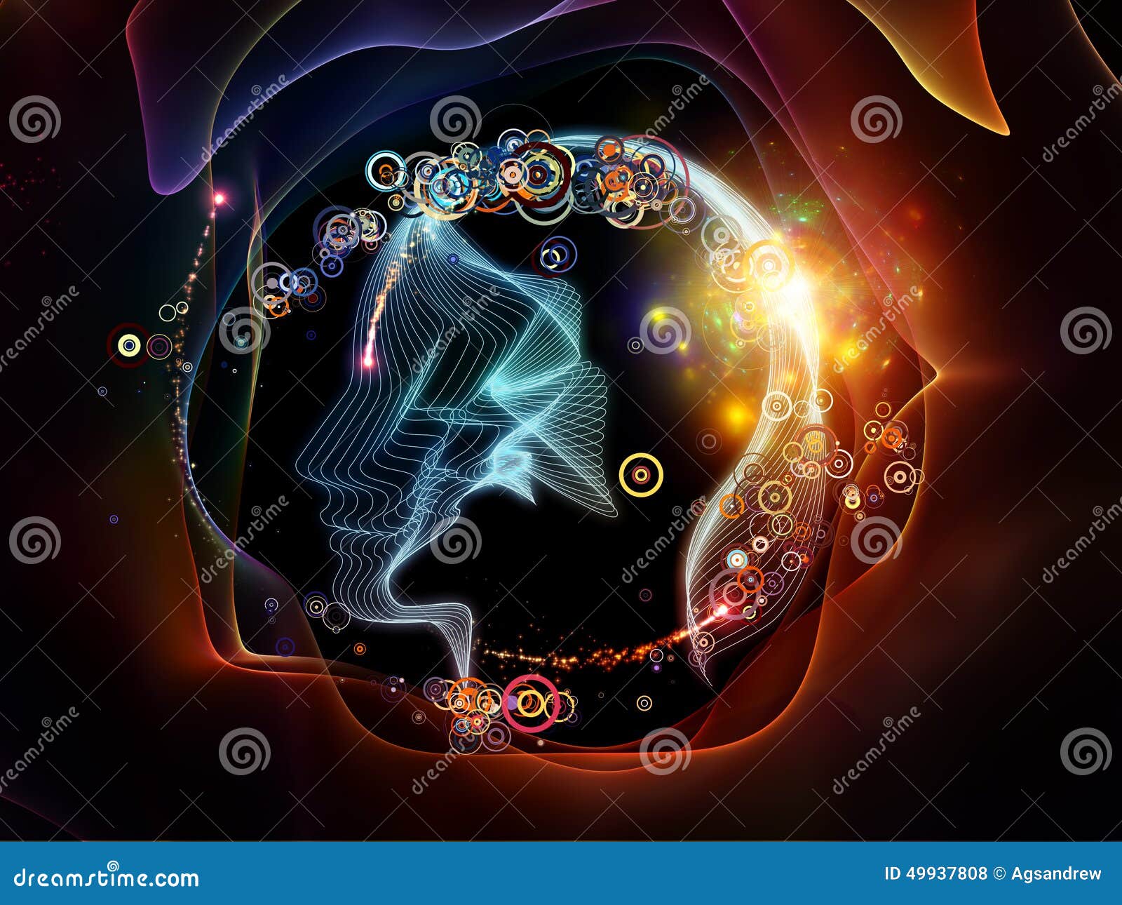 Metaphorical Inner Lines stock illustration. Illustration of line ...