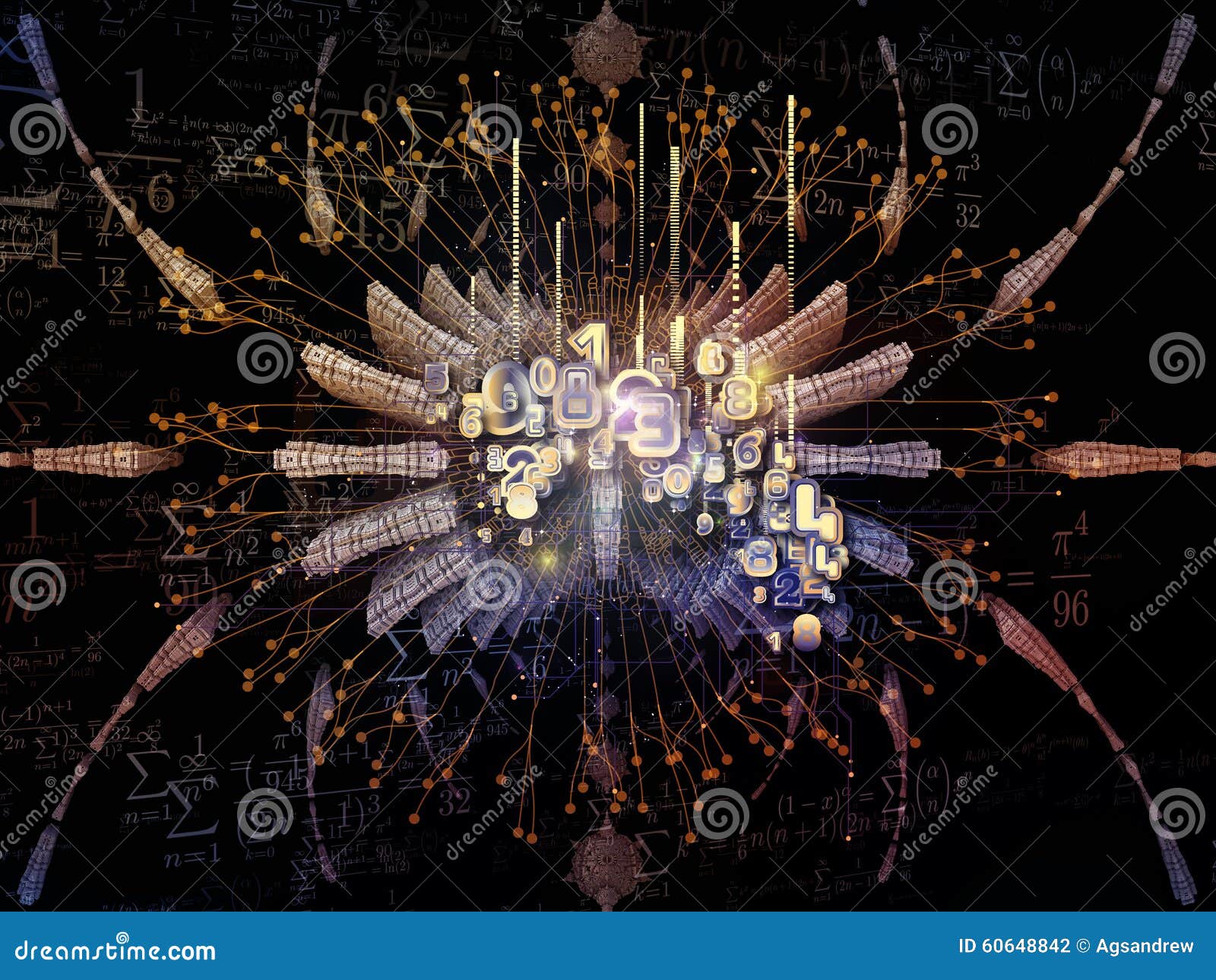 Metaphorical Math Design stock illustration. Illustration of data ...