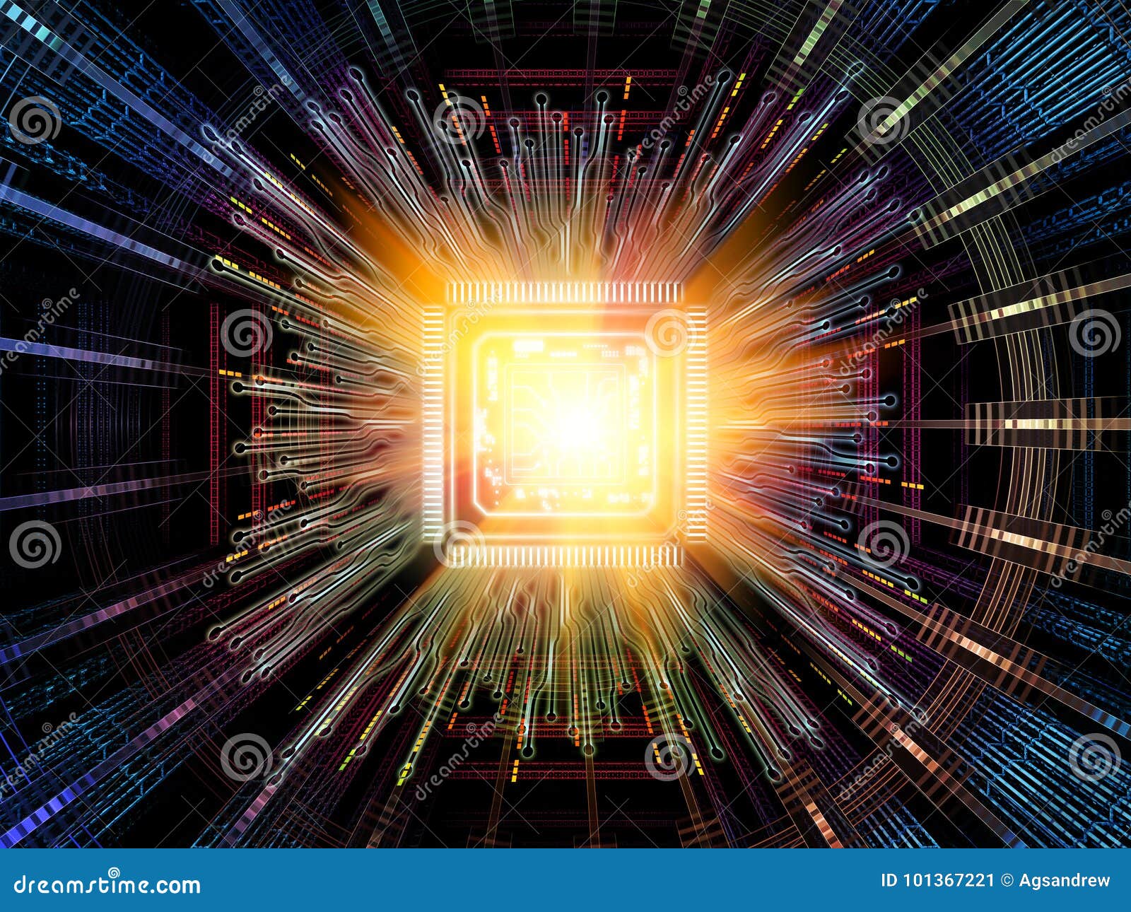 Metaphorical Quantum Space stock illustration. Illustration of ...
