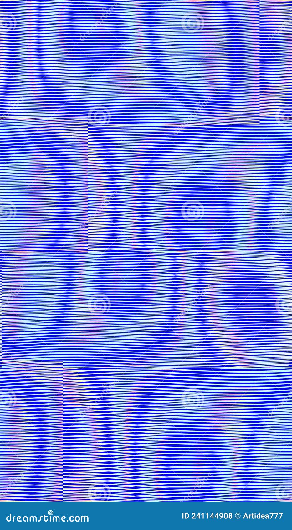 Metaphysical Abstract Seamless Pattern with Striped Moire Shapes. Stock ...