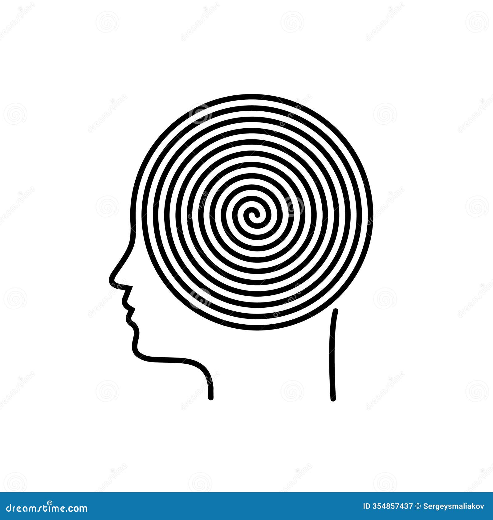 Metaphysics. Spiral Head Royalty-Free Stock Image | CartoonDealer.com ...