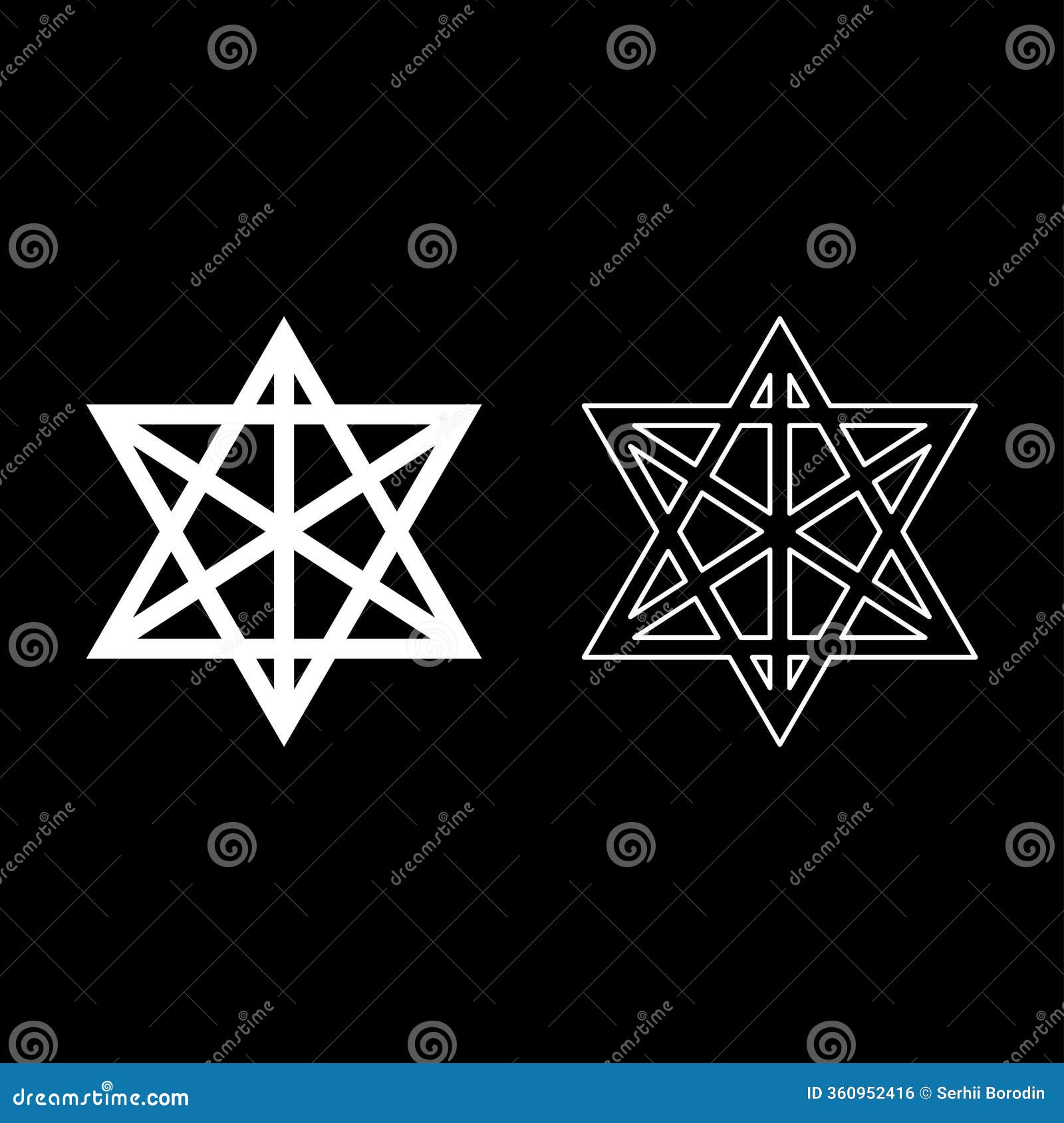 Metatron Cube Sacred Geometry Set Icon White Color Vector Illustration ...