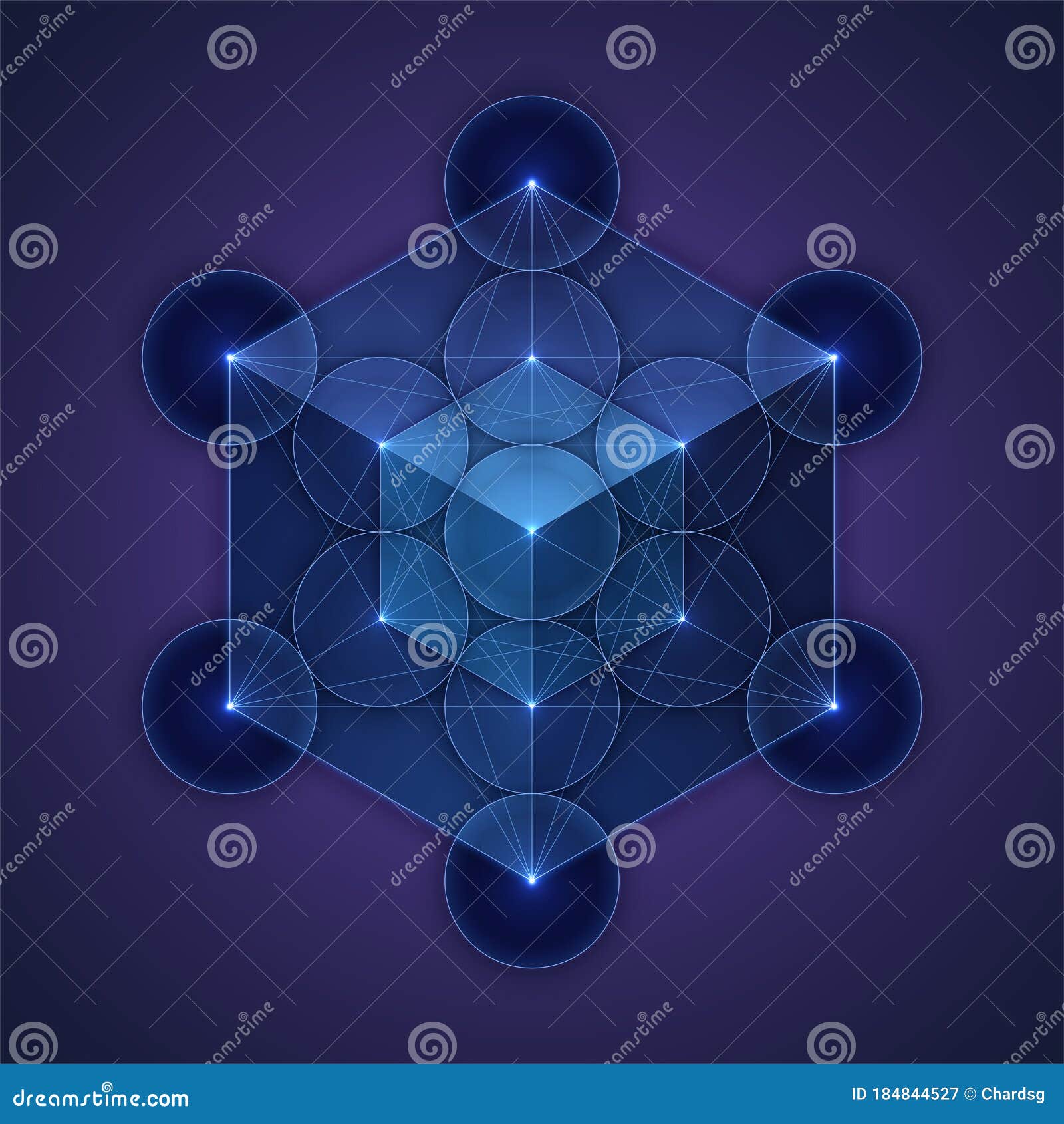 Metatron Cube, Sacred Geometry Symbol. Vector Illustration Stock Vector ...