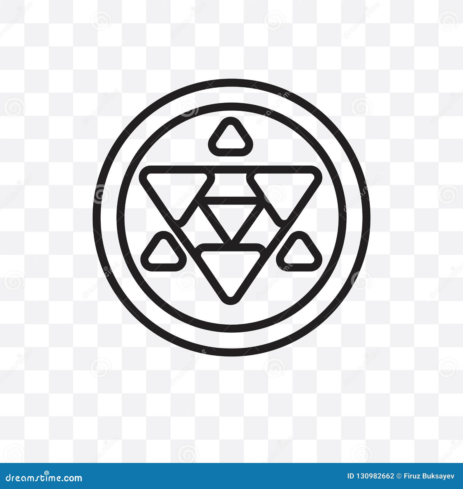 Metatron Cube Vector Linear Icon Isolated On Transparent Background ...