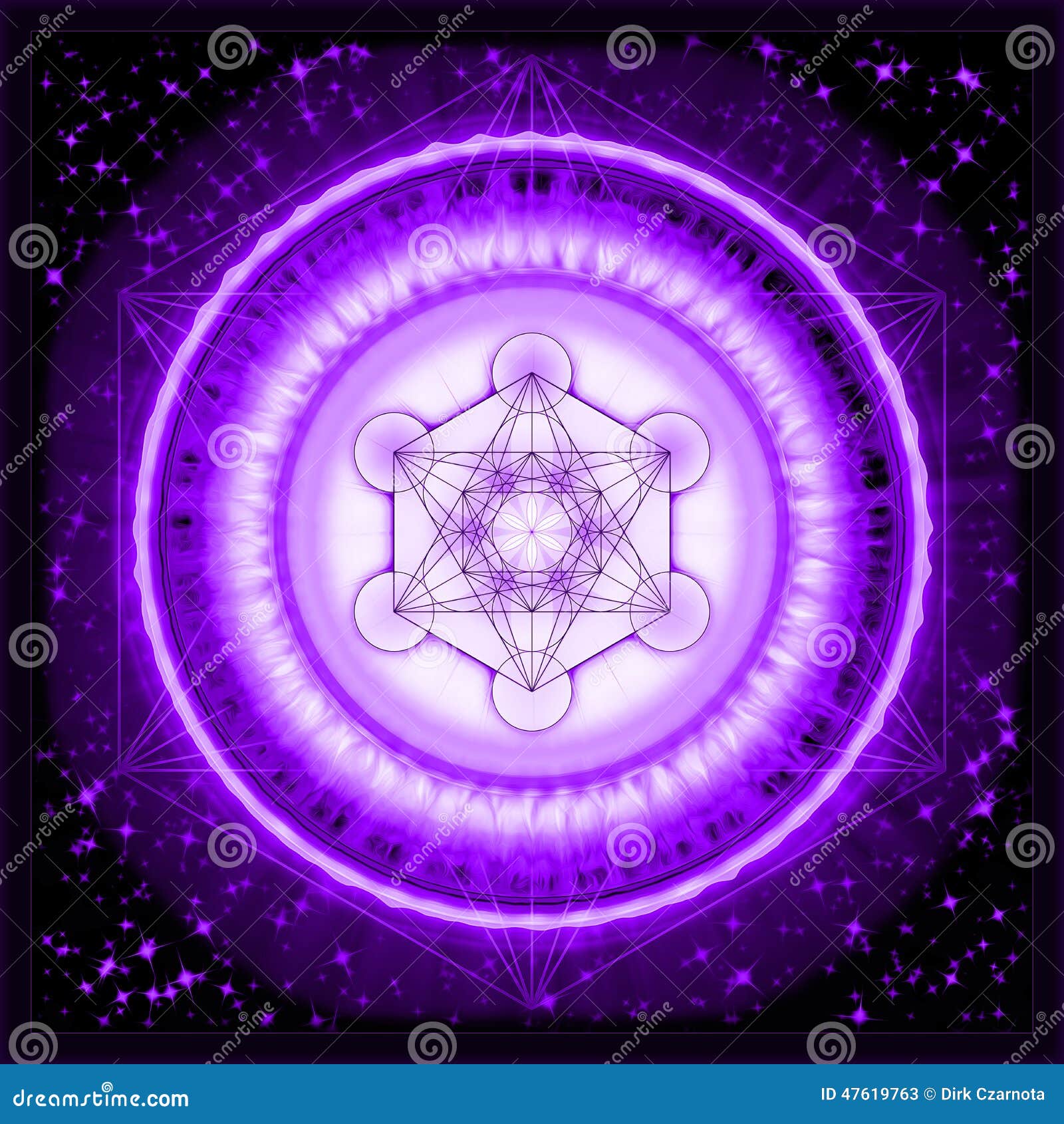 Metatron`s Cube Symbol, Flower Of Life, Sacred Geometry. Vector ...