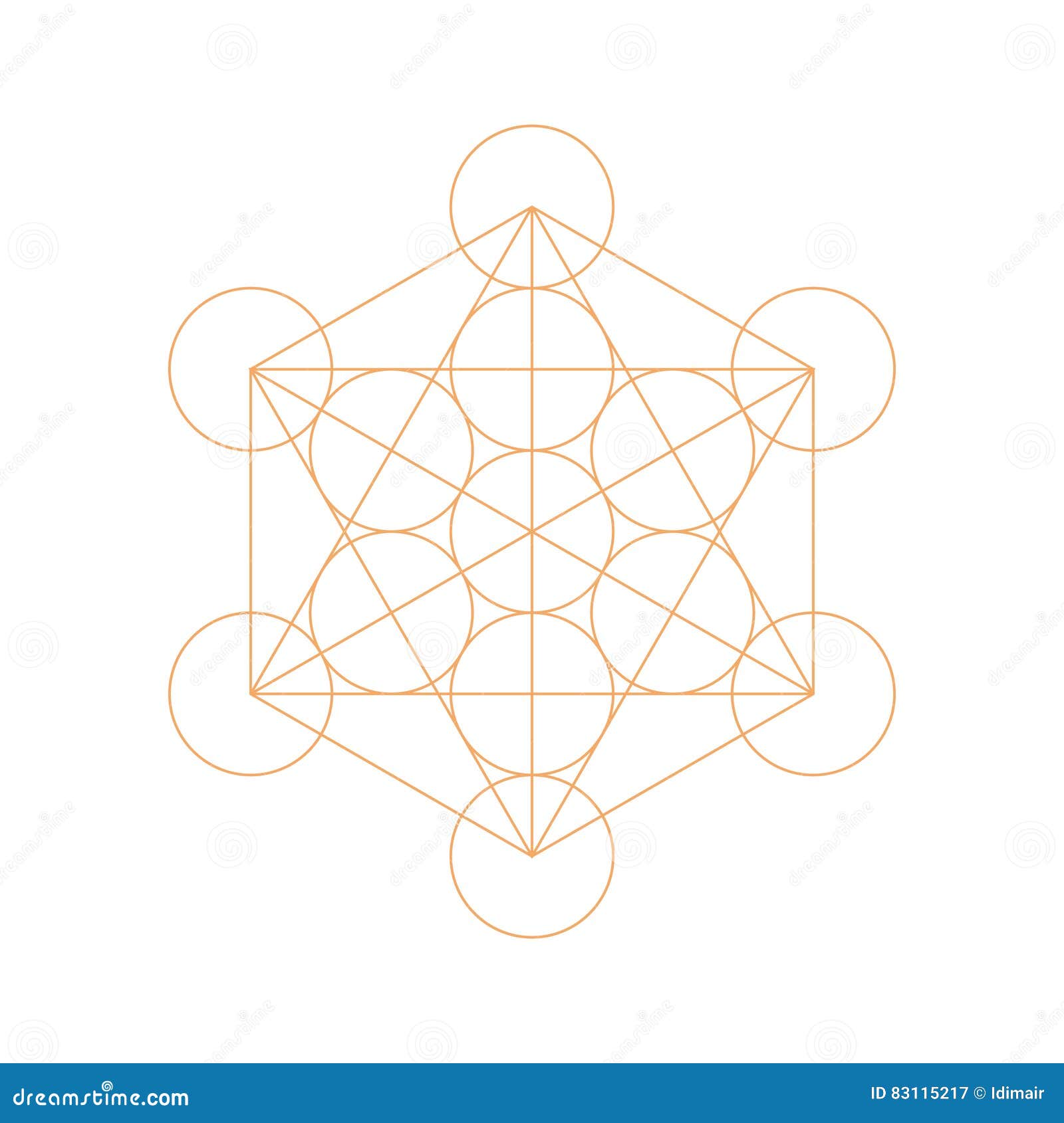 Metatron`s Cube Symbol, Flower Of Life, Sacred Geometry. Vector ...