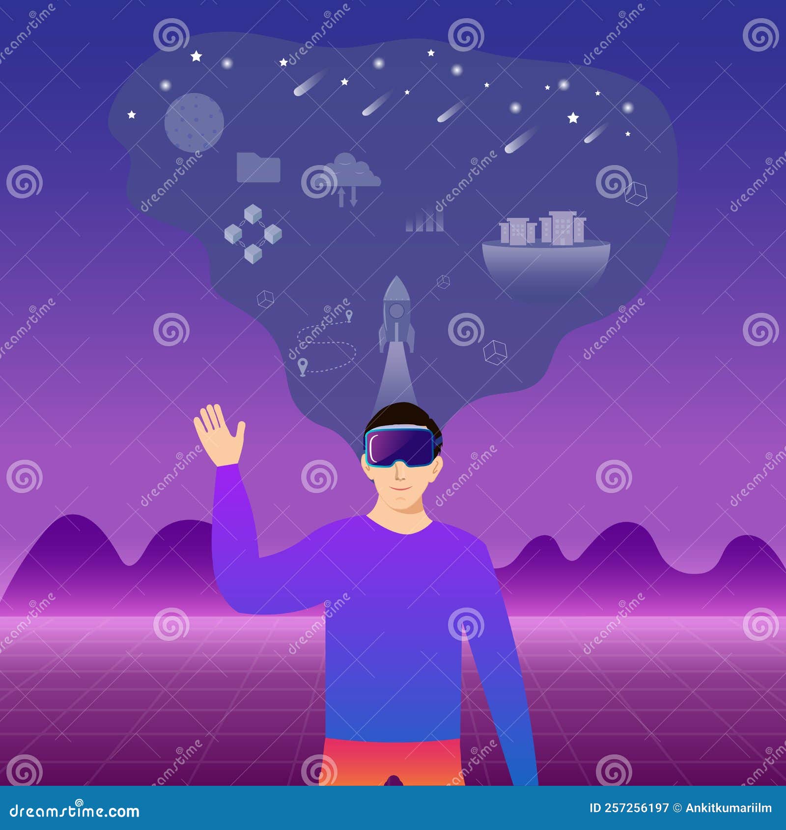 Metaverse Vector Icon Set. Various Symbols For The Meta Verse Concept ...