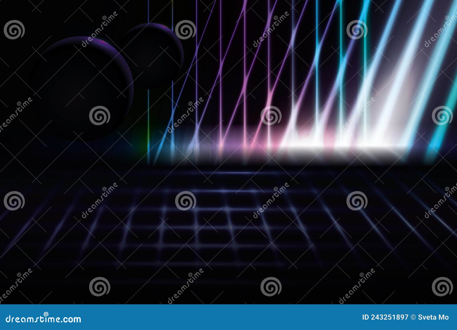 Metaverse Abstract Background with Copy Space. Back Lighting 3d Shape ...