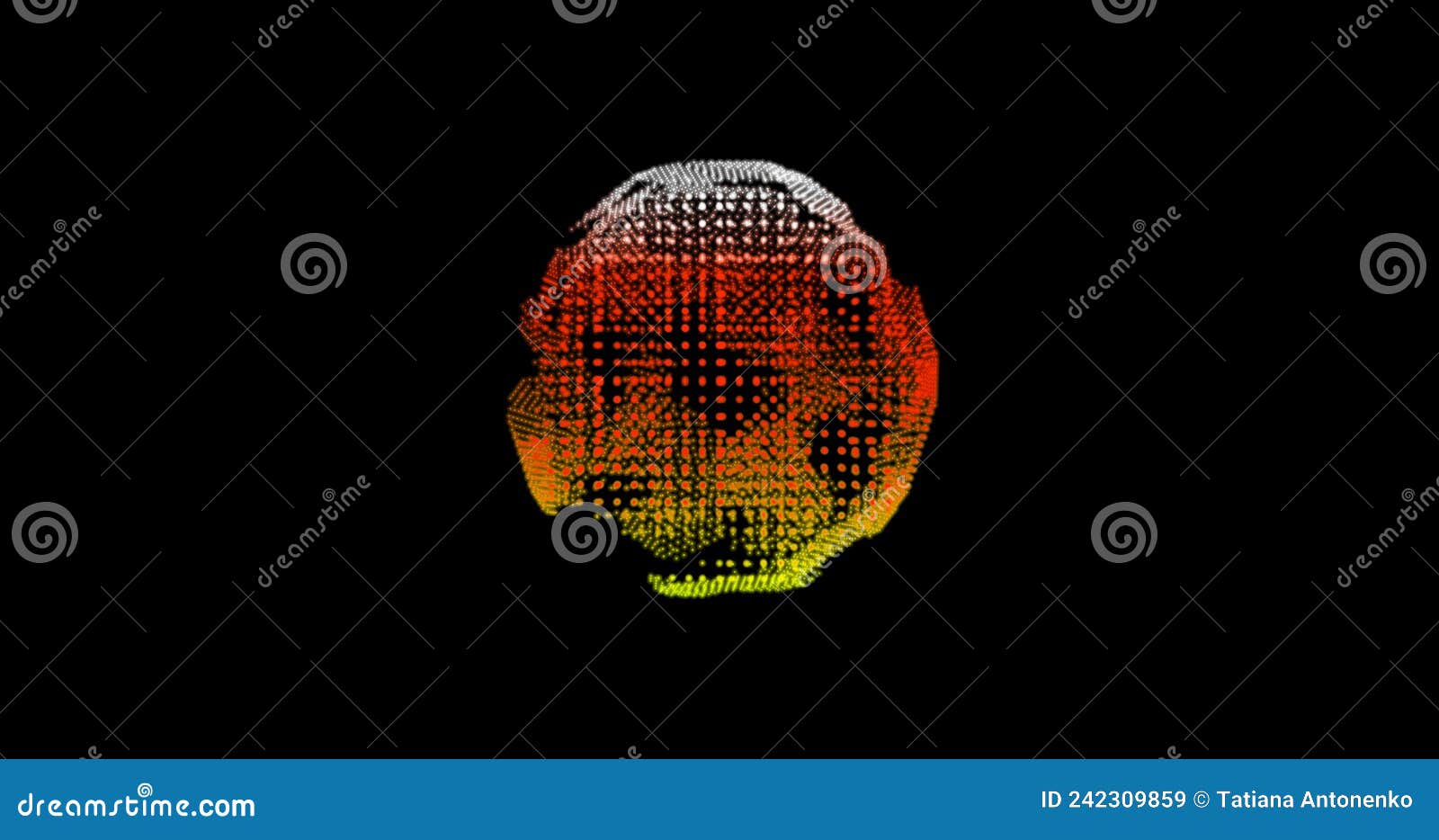 Metaverse Abstract Technology Red Sphere Background Made of Lines and ...