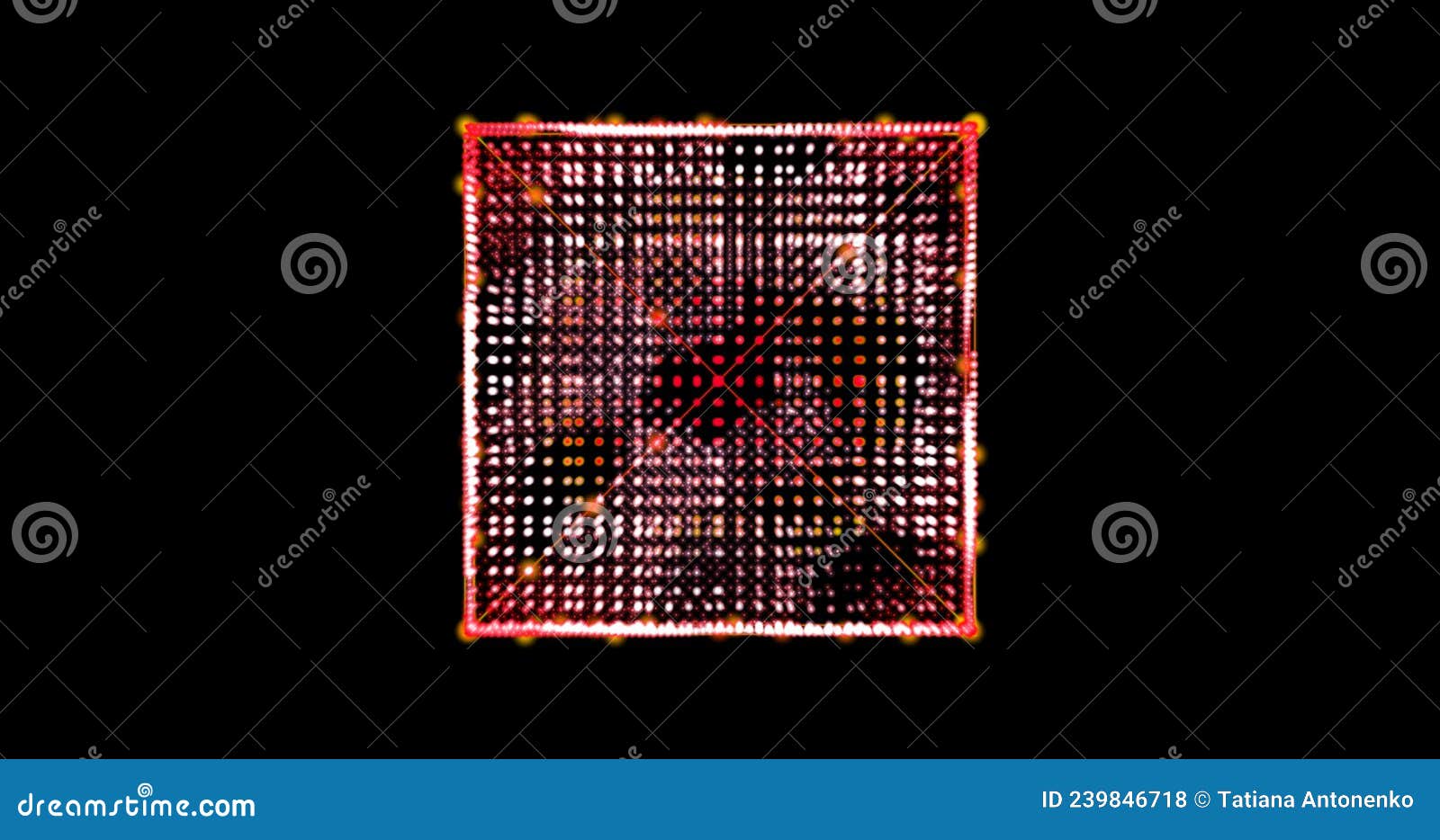 Metaverse Abstract Technology Red Square Rectangle Background Made of ...
