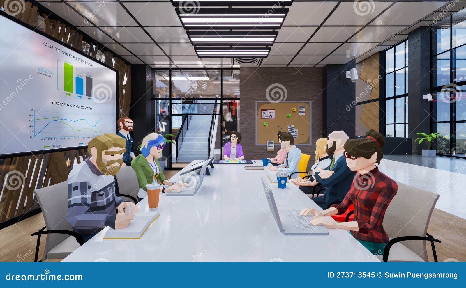 Metaverse Avatars Of People Seminar Online In Virtual Worlds, 3d Render ...