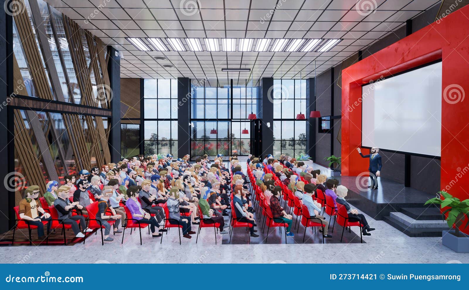 Metaverse Avatars of People Seminar Online in Virtual Worlds, 3d Render ...