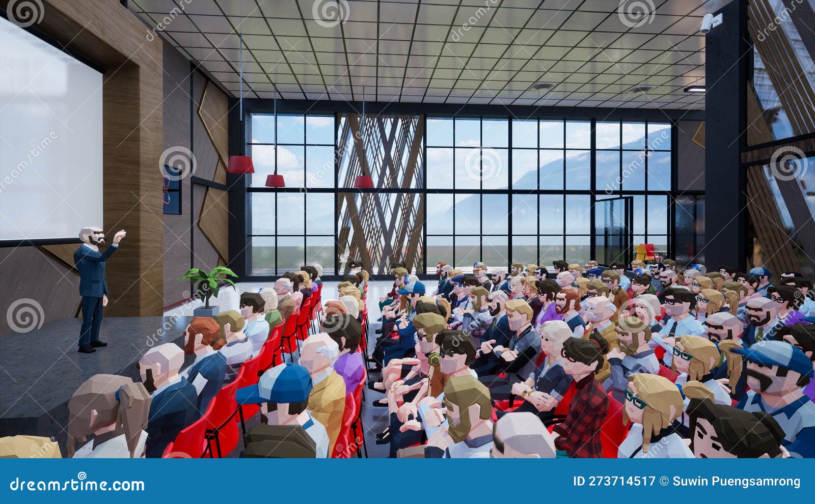 Metaverse Avatars of People Seminar Online in Virtual Worlds, 3d Render ...