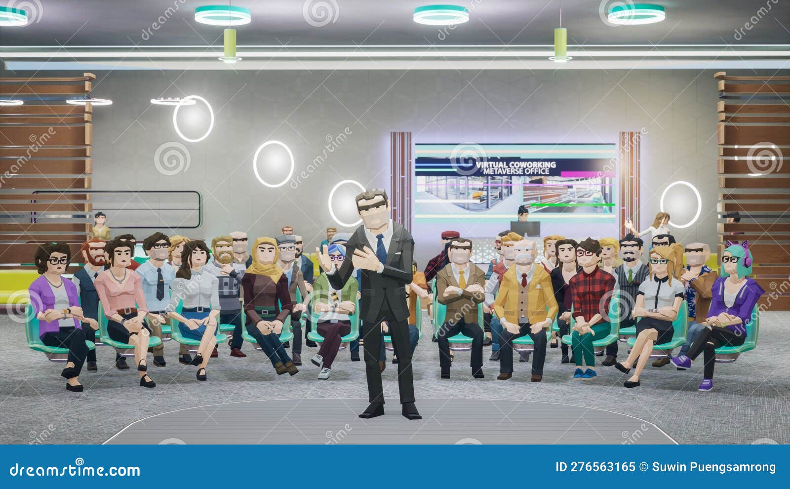 Metaverse Avatars of People Seminar Online in Virtual Worlds, 3d Render ... Metaverse Avatars of People Seminar Online in Virtual Worlds, 3d Render ...