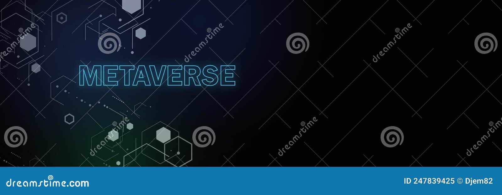 Metaverse Blockchain Abstract Blue Background Editorial Image ...