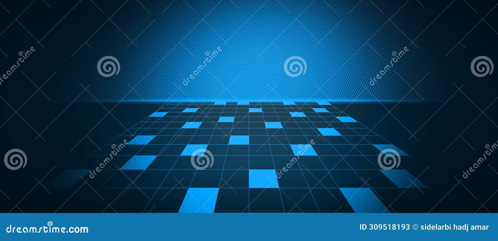Metaverse Blue Technology Background Template Stock Illustration ...