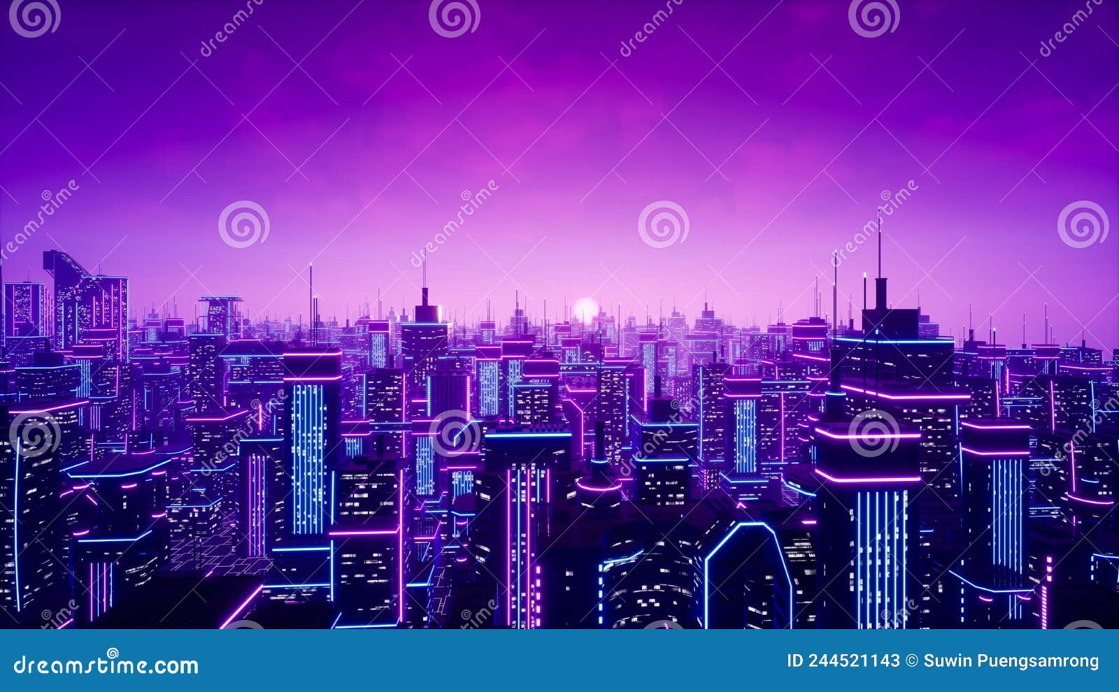 Metaverse City Concept, 3d Render Stock Photo | CartoonDealer.com ...