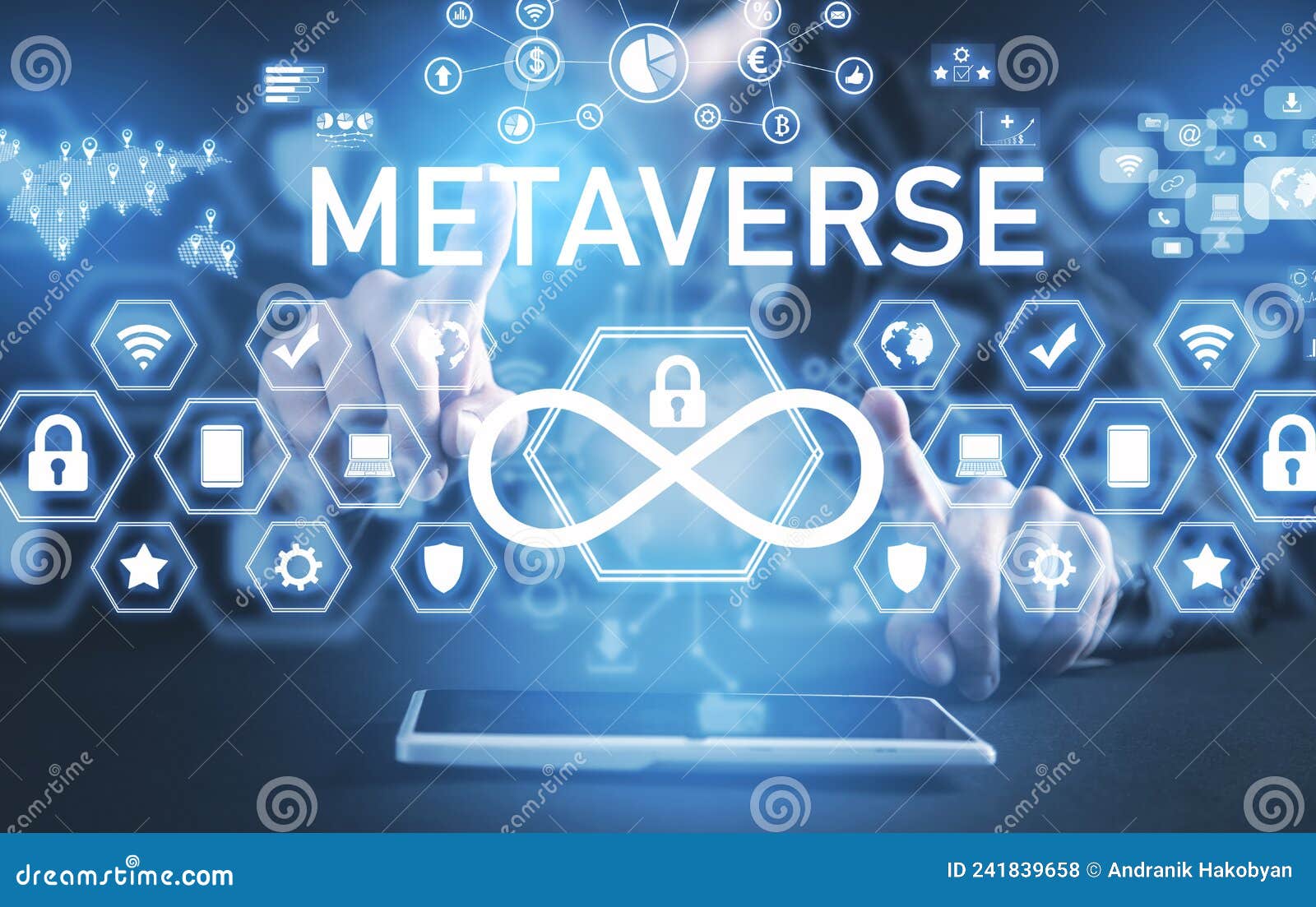 Metaverse Concept. Digital Virtual Reality World Technology Stock Photo ...