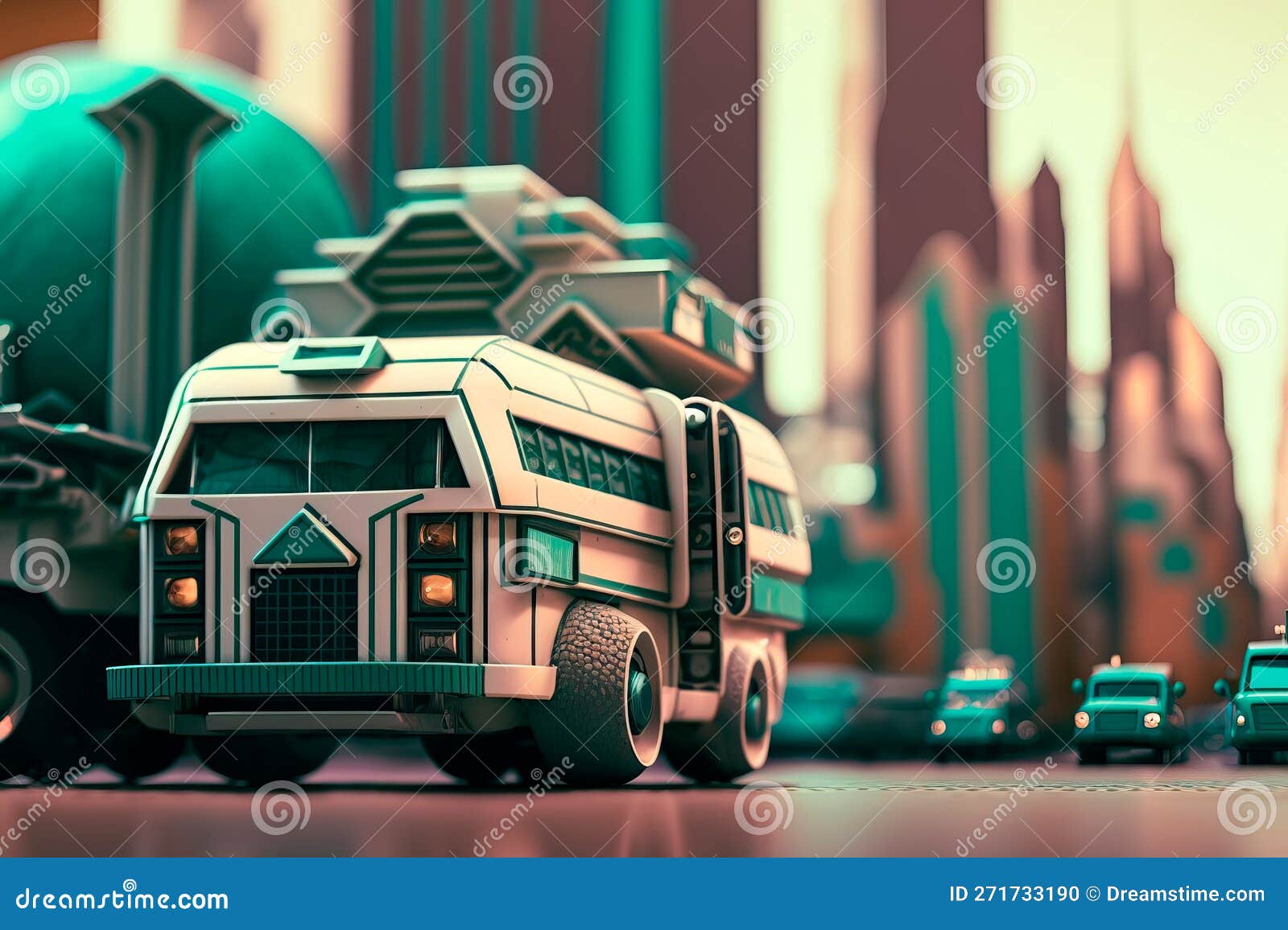 Metaverse Concepts Transport in Metaverse City. Generative AI Stock ...