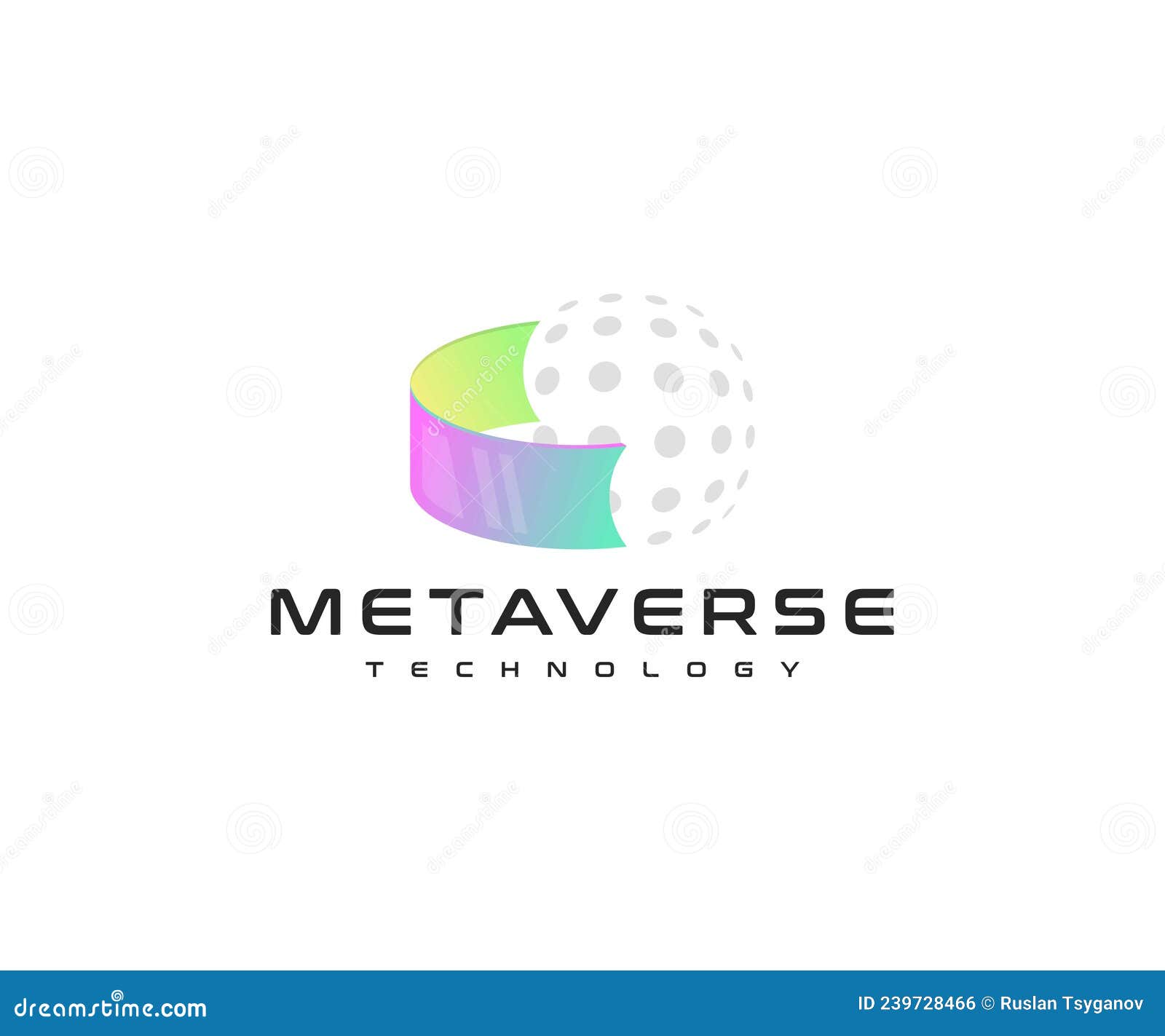 Metaverse Cyber World Technology Logo Design. Virtual Space and Digital ...