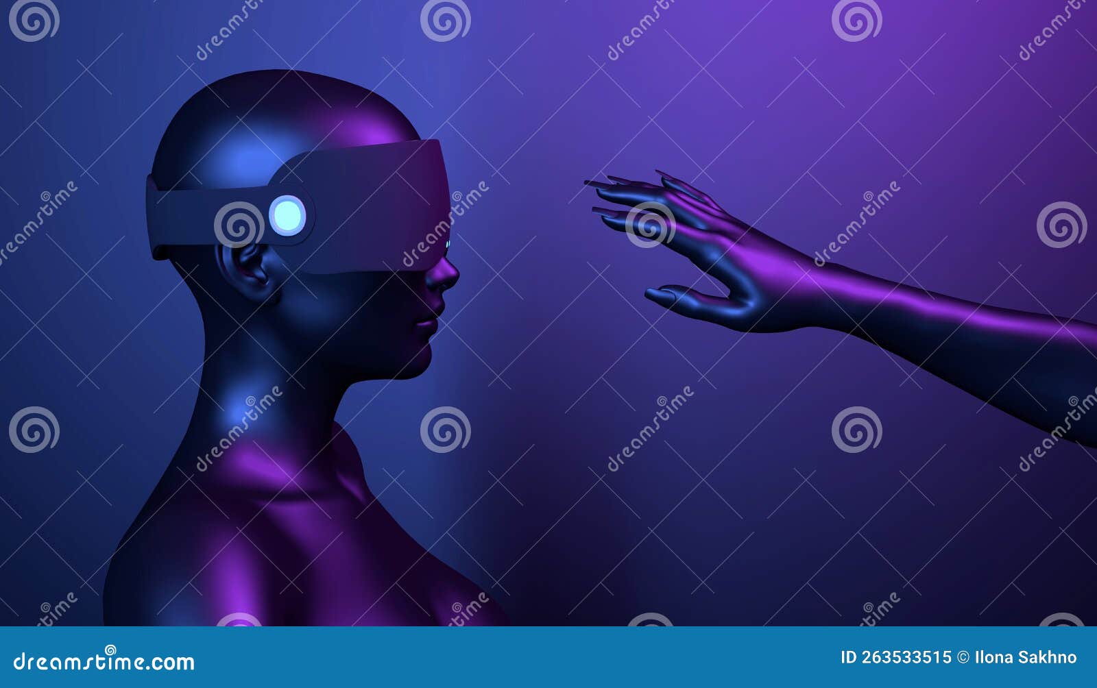 Metaverse Digital Cyber World Technology Man Con Realidad Virtual Vr