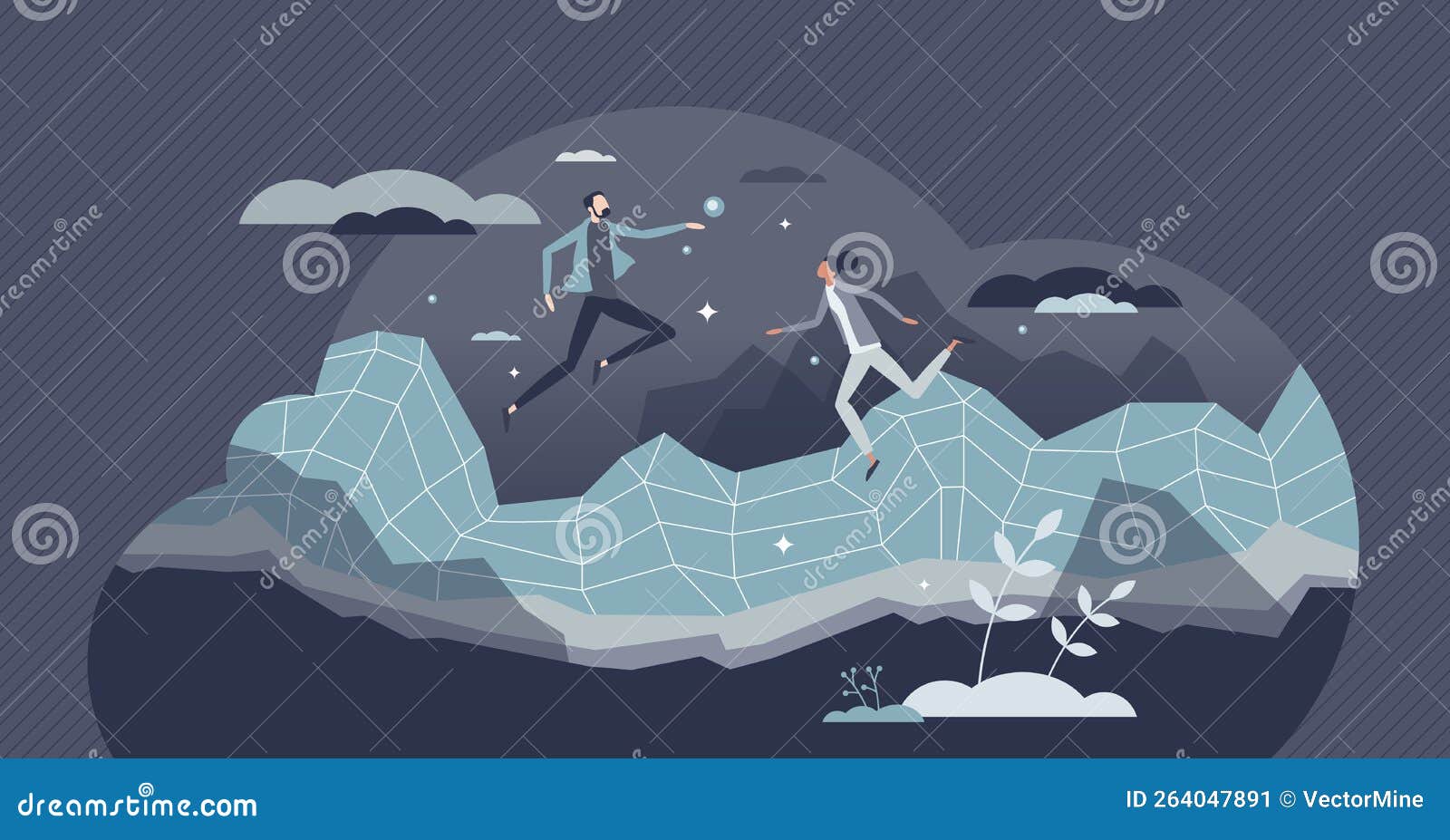 Metaverse Experience with Augmented Reality Technology Tiny Person ...