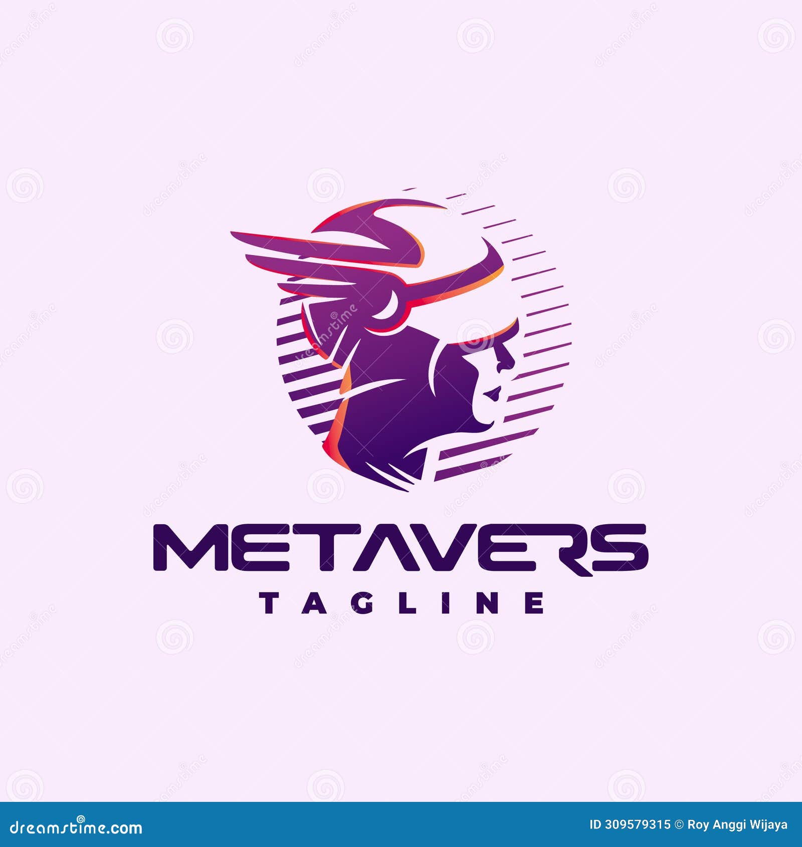 Metaverse Futuristic Virtual Reality Logo Design Template Stock Vector ...