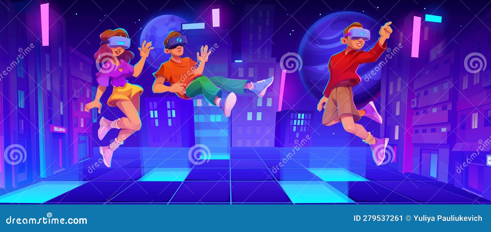 Metaverse Game Tech Vector, Vr And P2e Technology Royalty-Free Cartoon ...