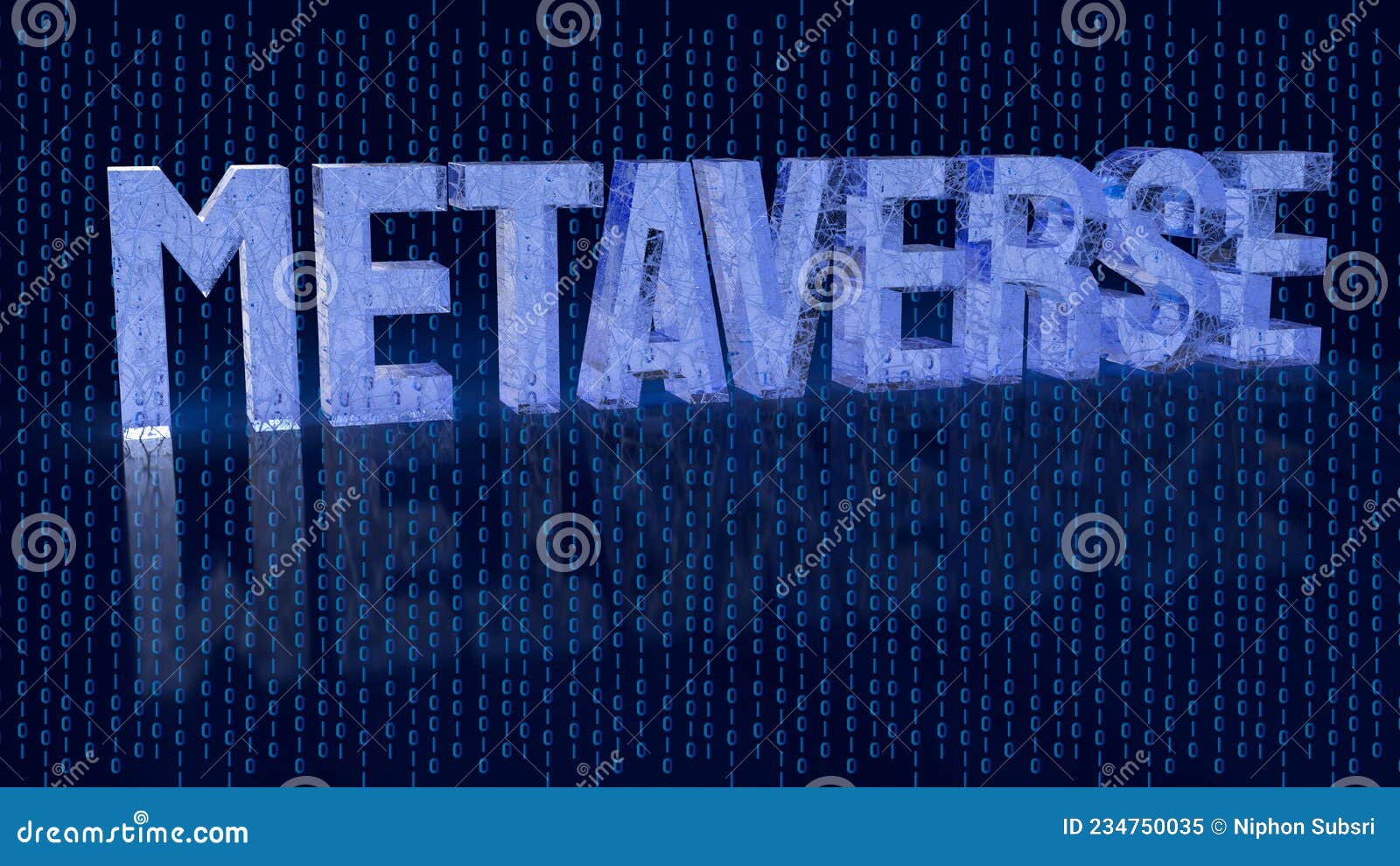 The Metaverse Glow in the Dark for Technology or Business Concept 3d ...