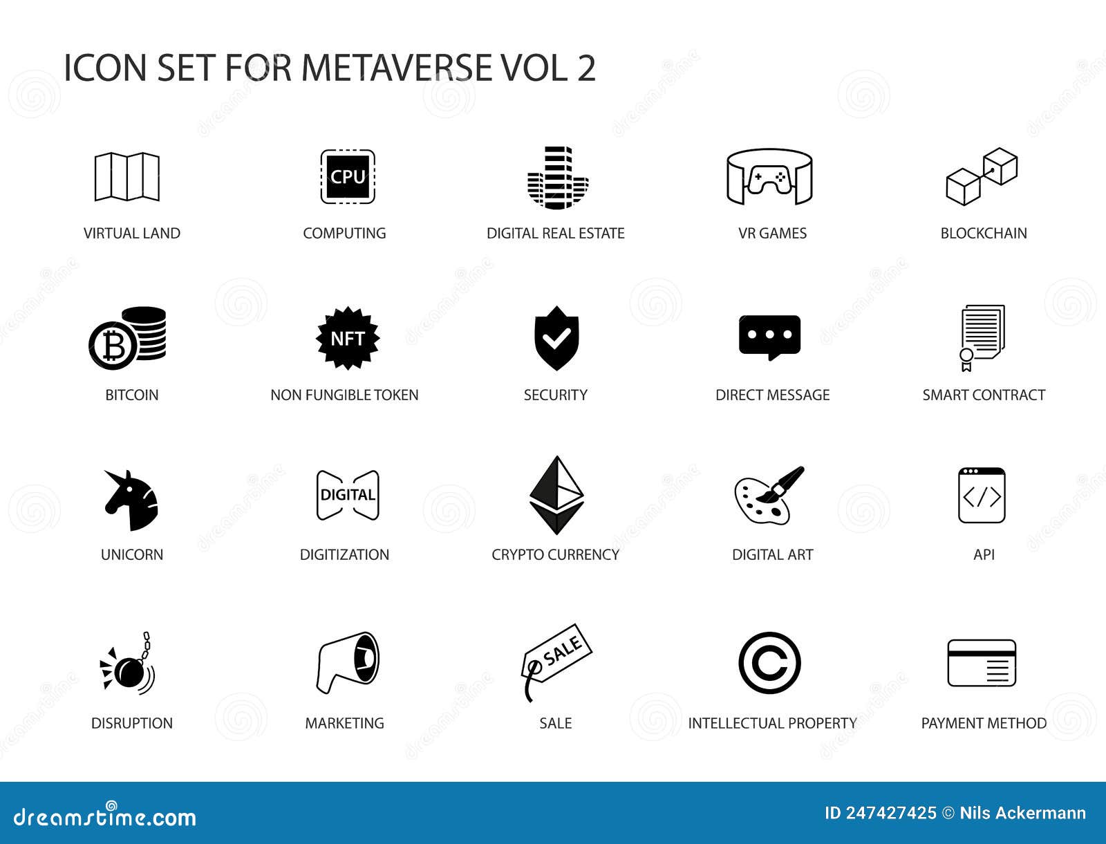 Metaverse Vector Icon Set. Various Symbols for the Meta Verse Concept ...