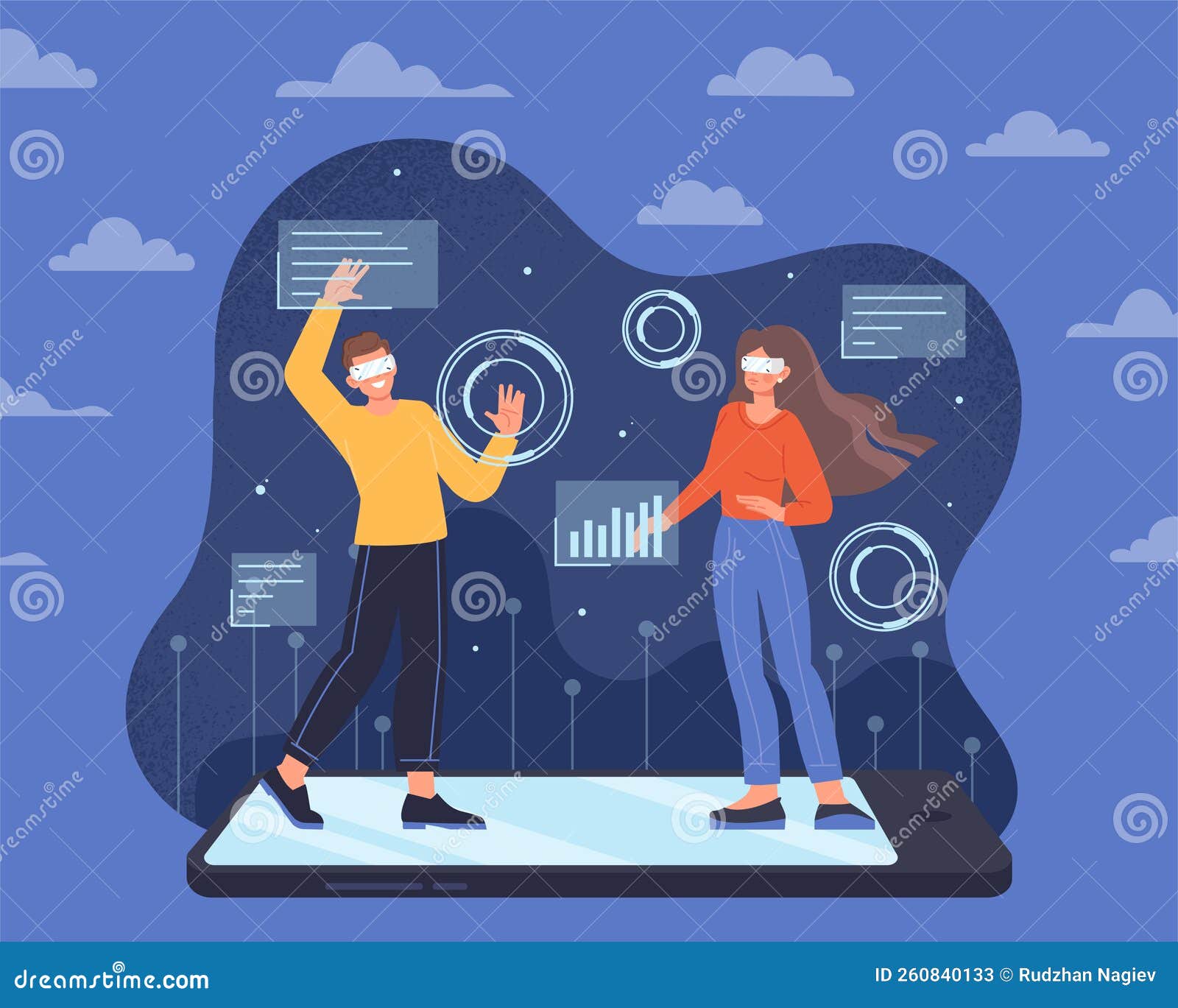 Metaverse mobile concept stock illustration. Illustration of future ...