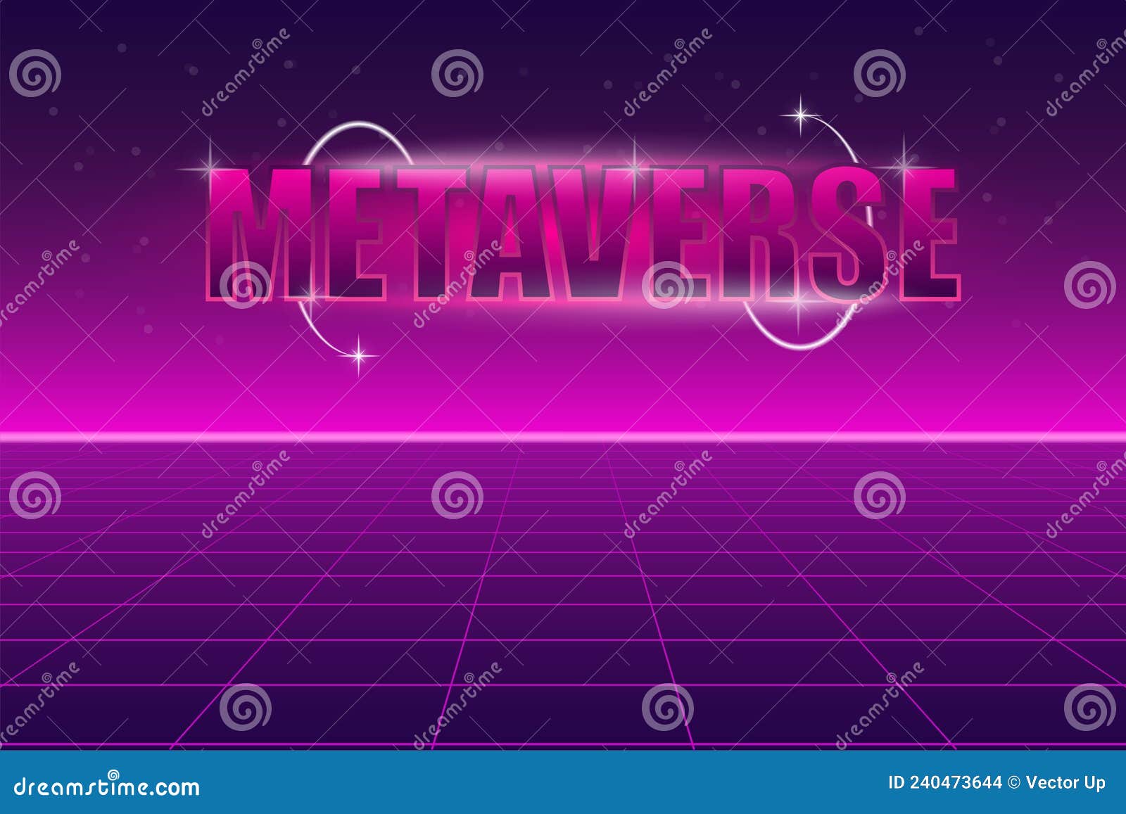Metaverse Technology Concept. Digital Space. Virtual Reality. 3d Vector ...