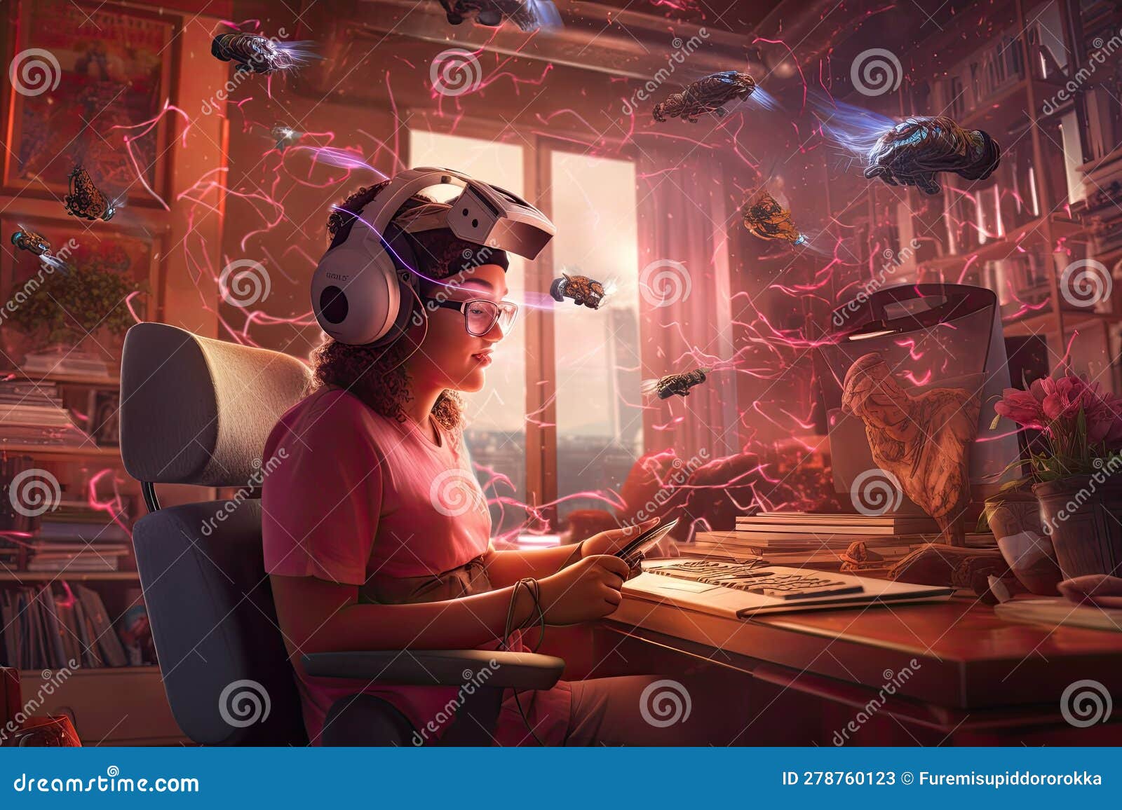 Metaverse Technology Concept VR Virtual Reality Metaverse Visualization ...