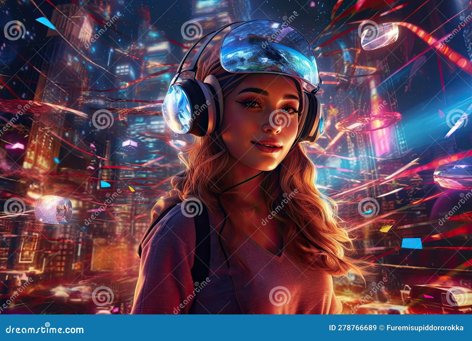 Metaverse Technology Concept VR Virtual Reality Metaverse Visualization ...