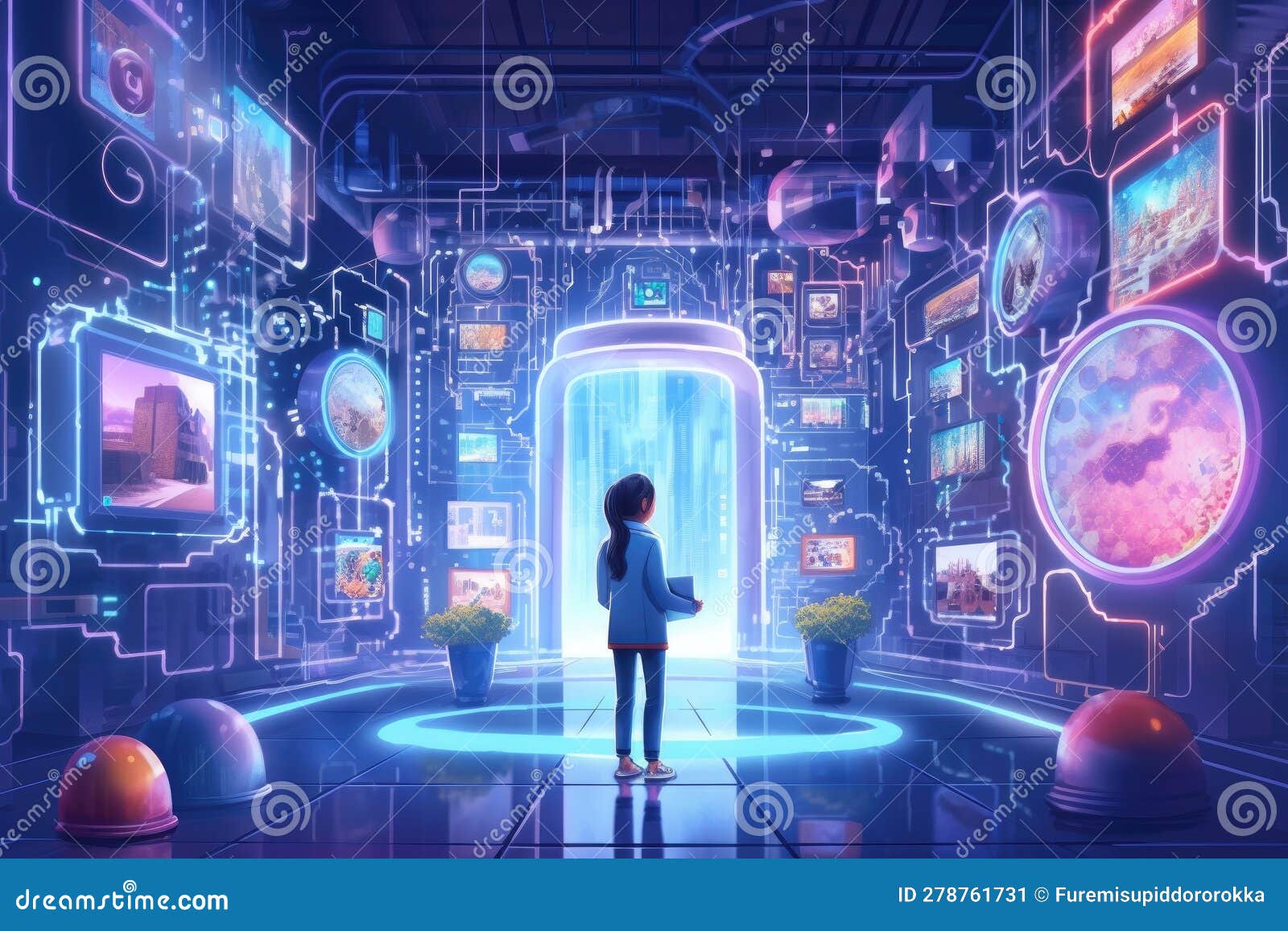 Metaverse Technology Concept VR Virtual Reality Metaverse Visualization ...